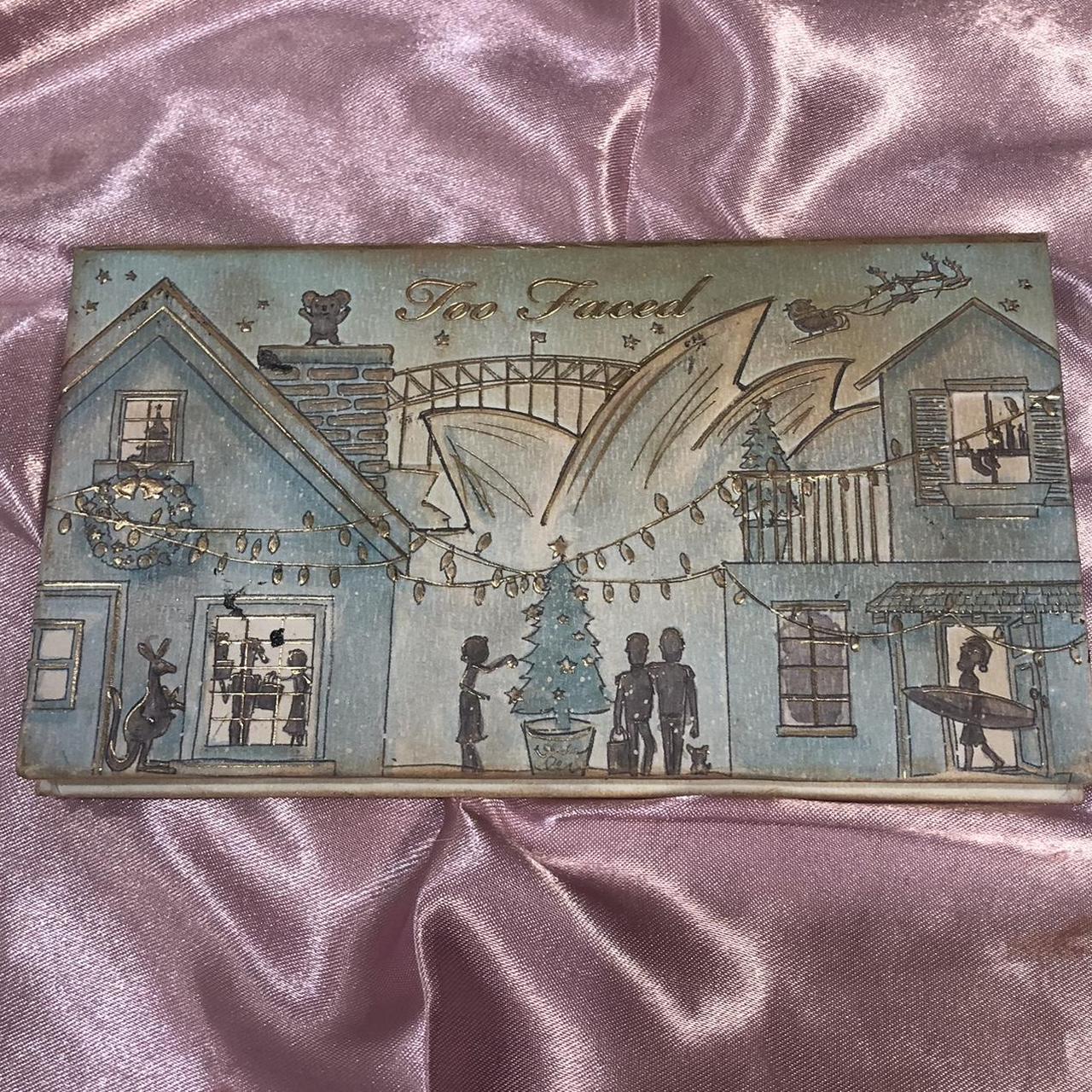 too faced holiday eyeshadow palette christmas in... - Depop
