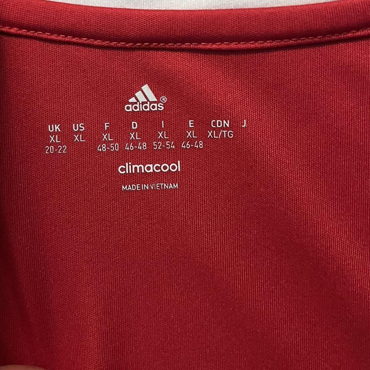 red adidas soccer jersey - Depop