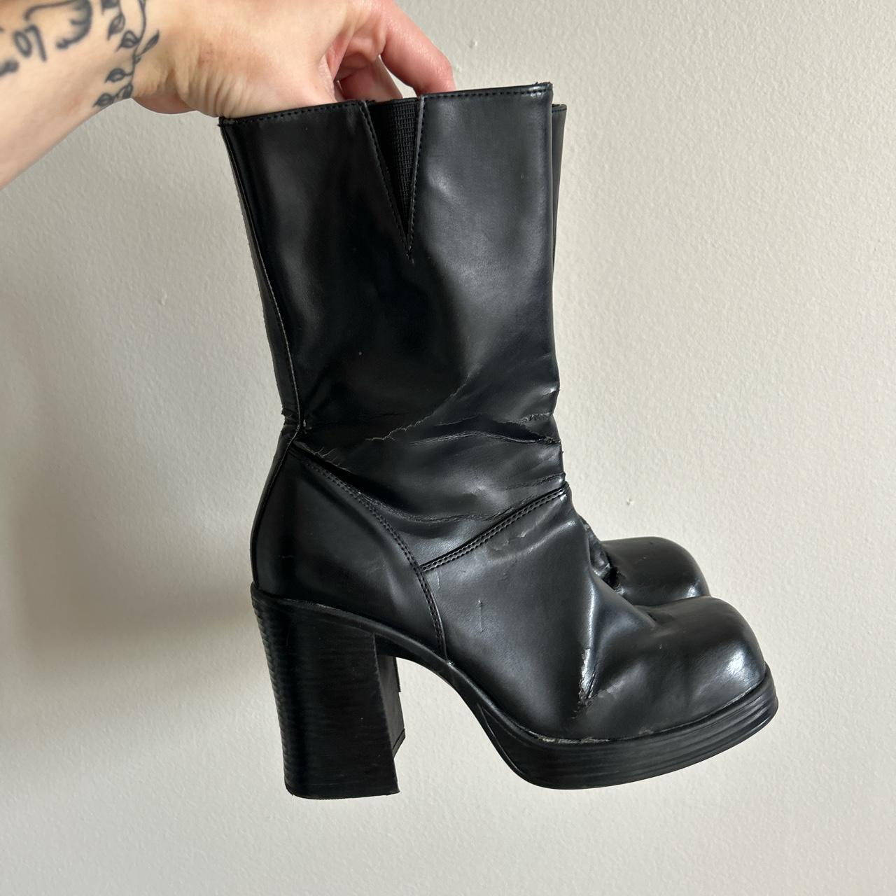Womens y2k platform boots price lower for the... - Depop