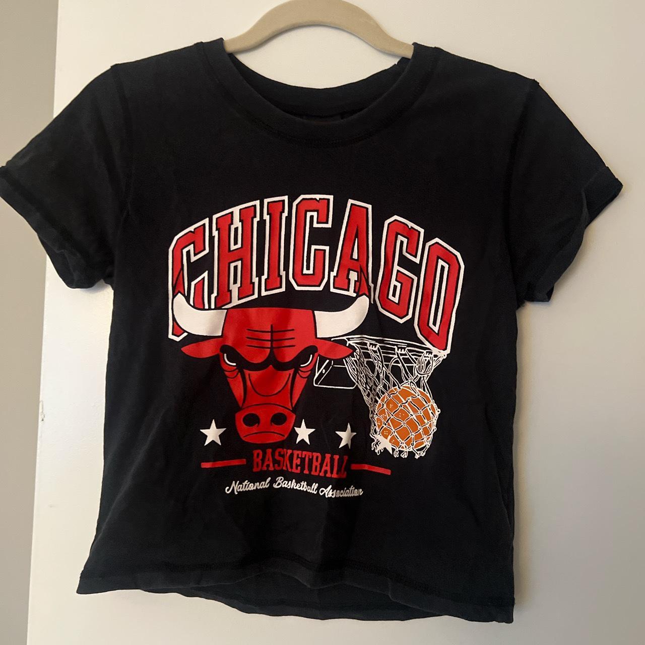 NBA Chicago Bulls crop top, size M, soft and... - Depop