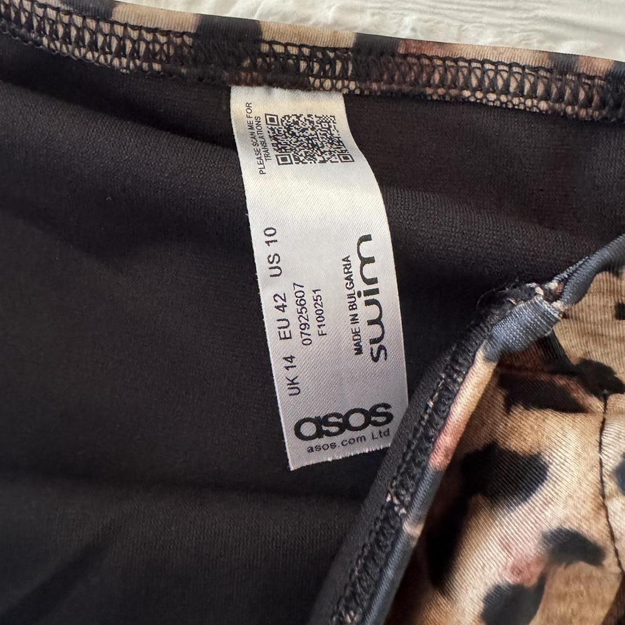 ASOS high waisted cheetah bikini, size 10 worn once... - Depop