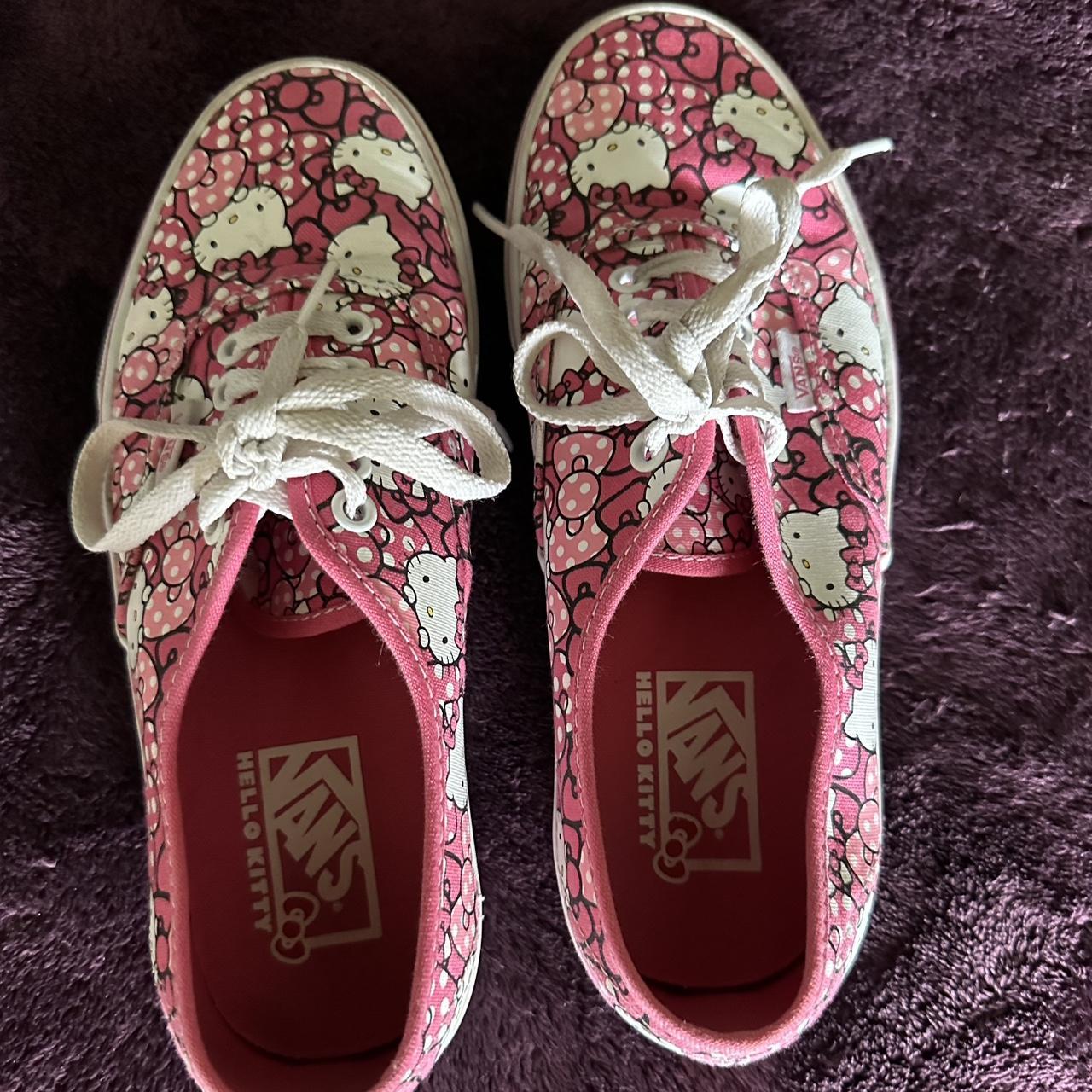 Hello Kitty Women's Pink and Red Trainers | Depop