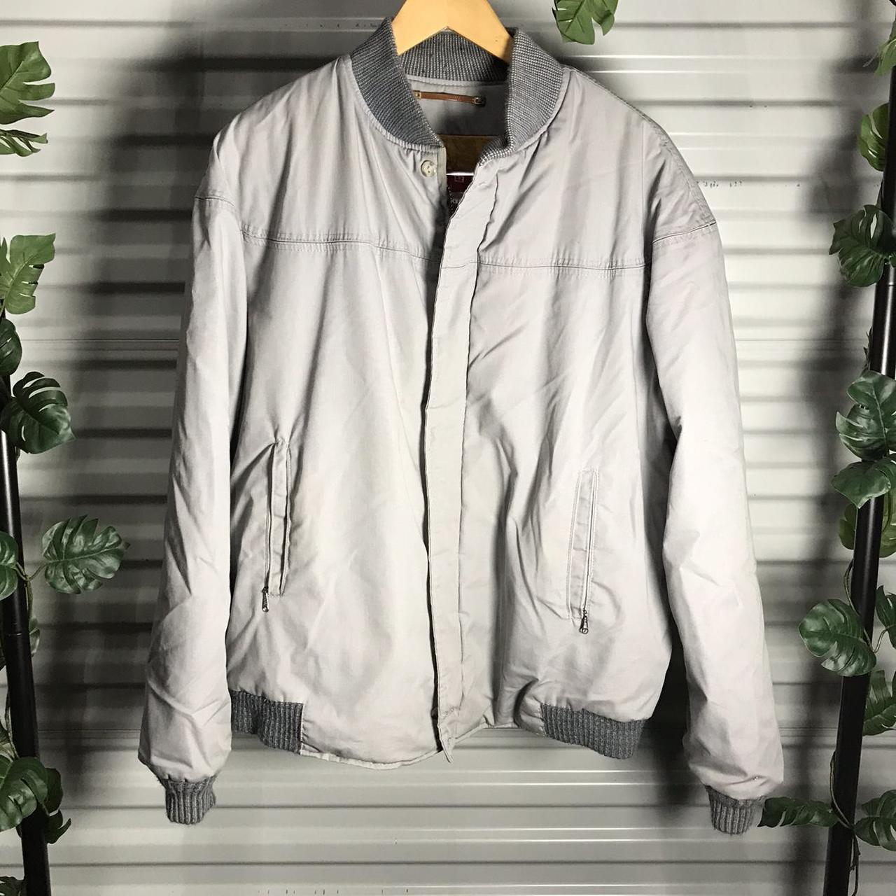 American Vintage Men's Blue and Grey Jacket | Depop
