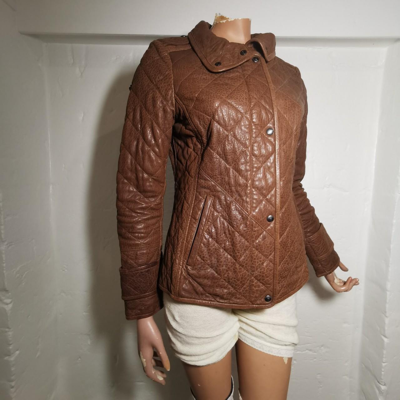 French Designer "Ventcouvert" quilted brown leather... - Depop