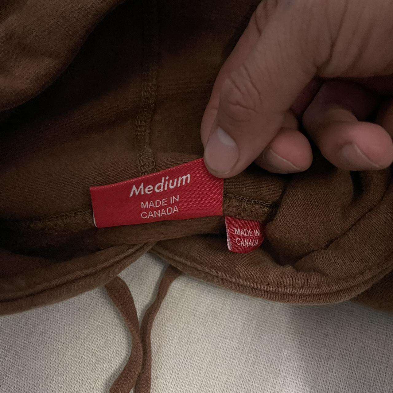 Supreme brown s logo size M has some fading 8/10... - Depop