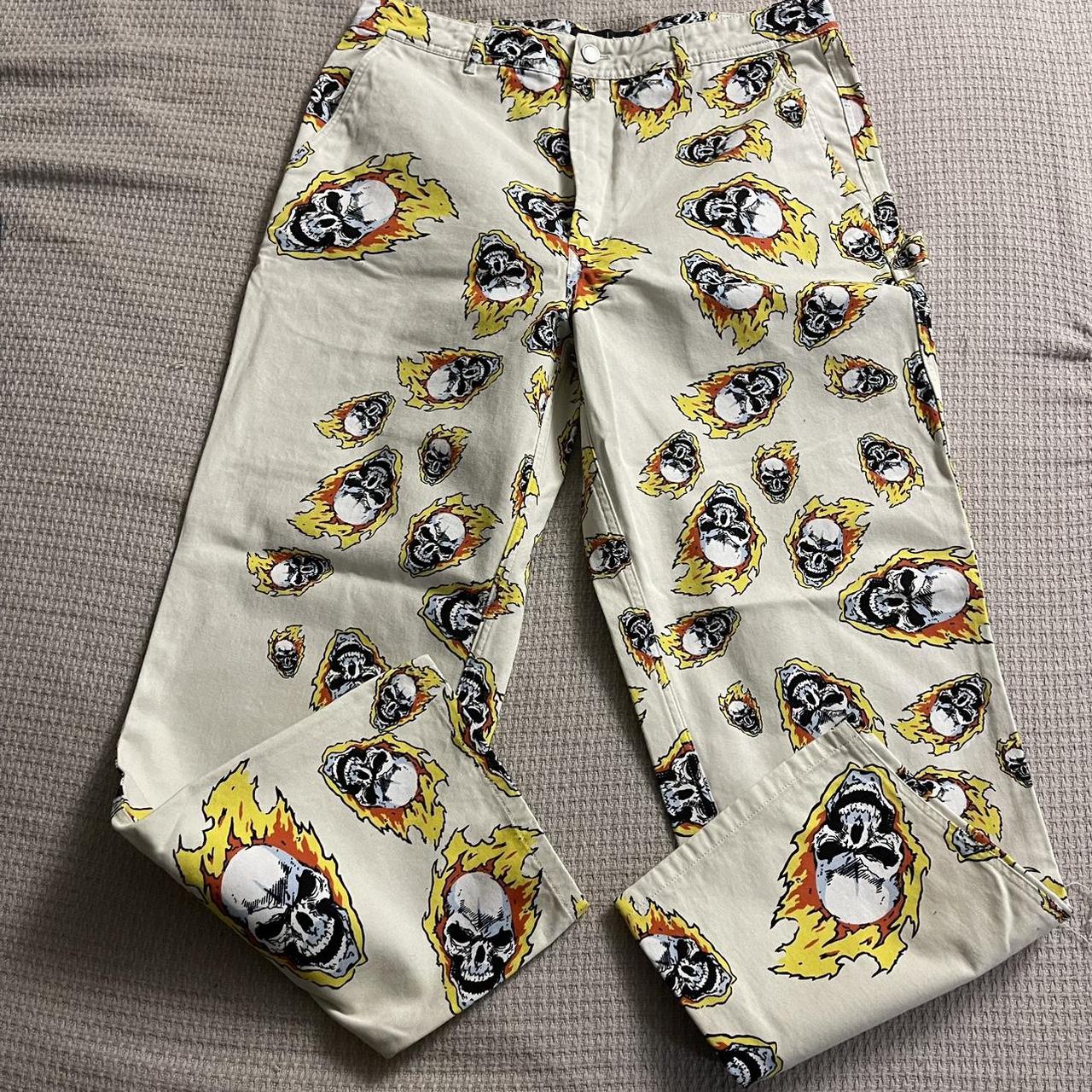 Ghost rider tan carpenter pants, size 32x32 in good... - Depop