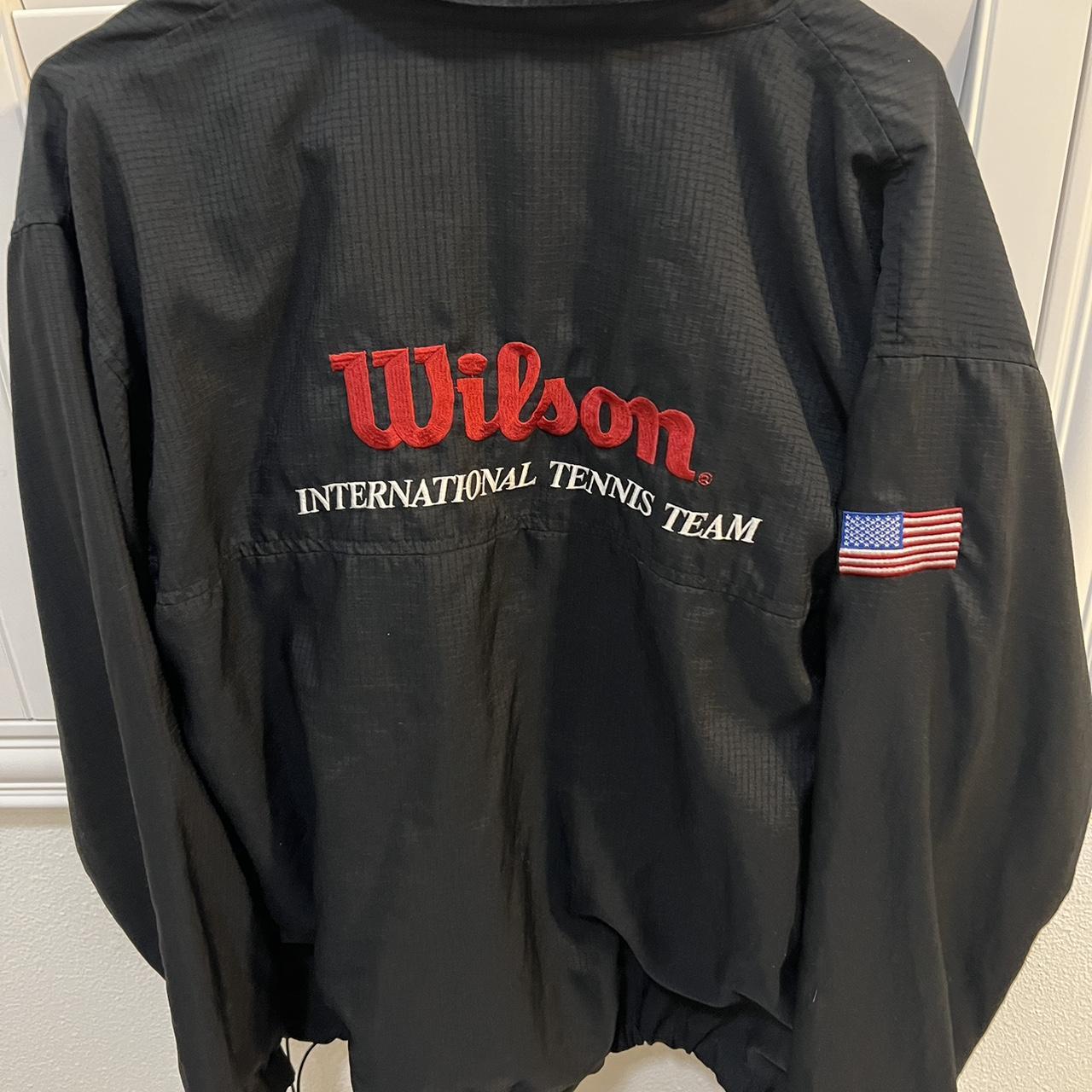 Vtg 90s Wilson International Tennis Team USA M Full... - Depop