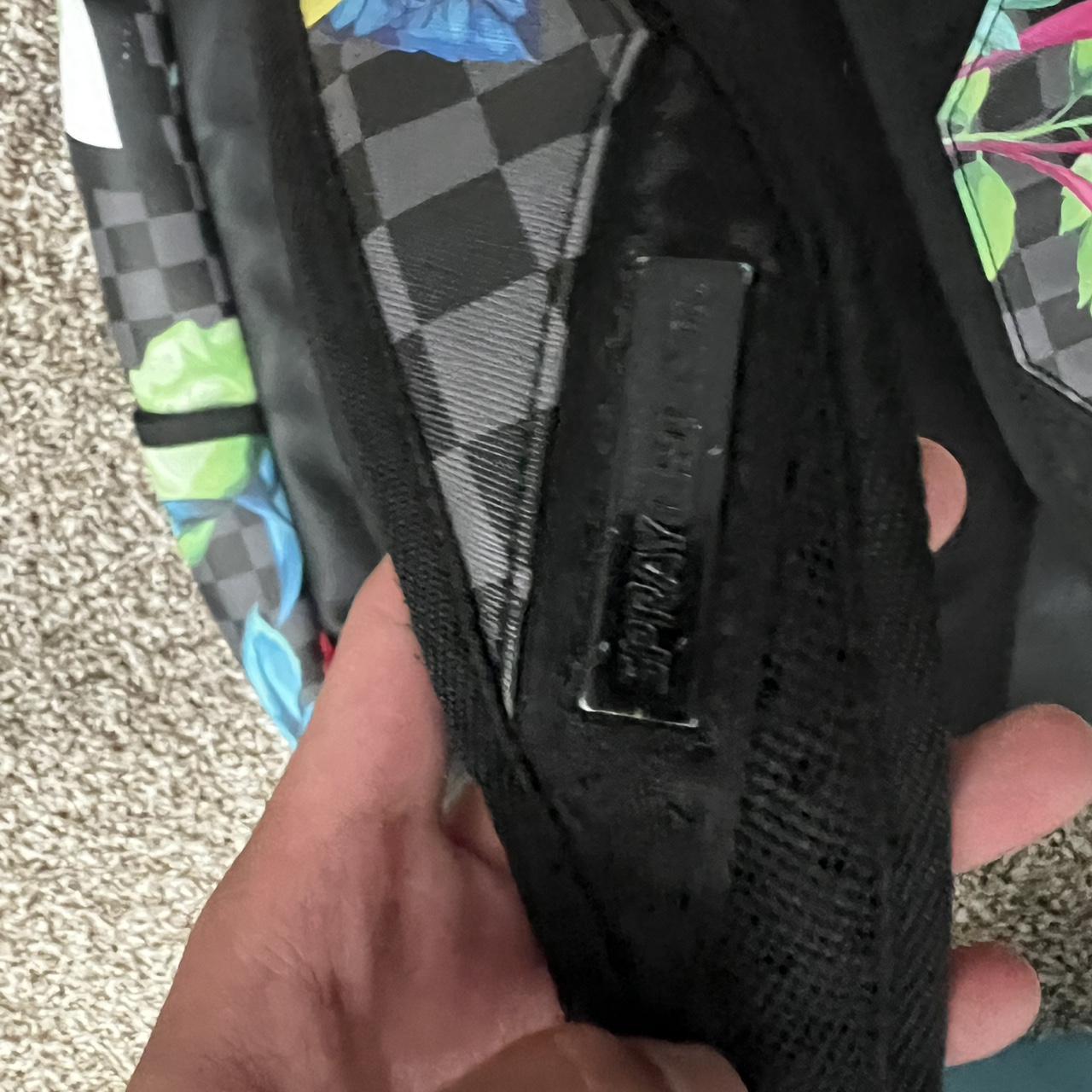 Black and multi-coloured sprayground backpack #backpack | Depop