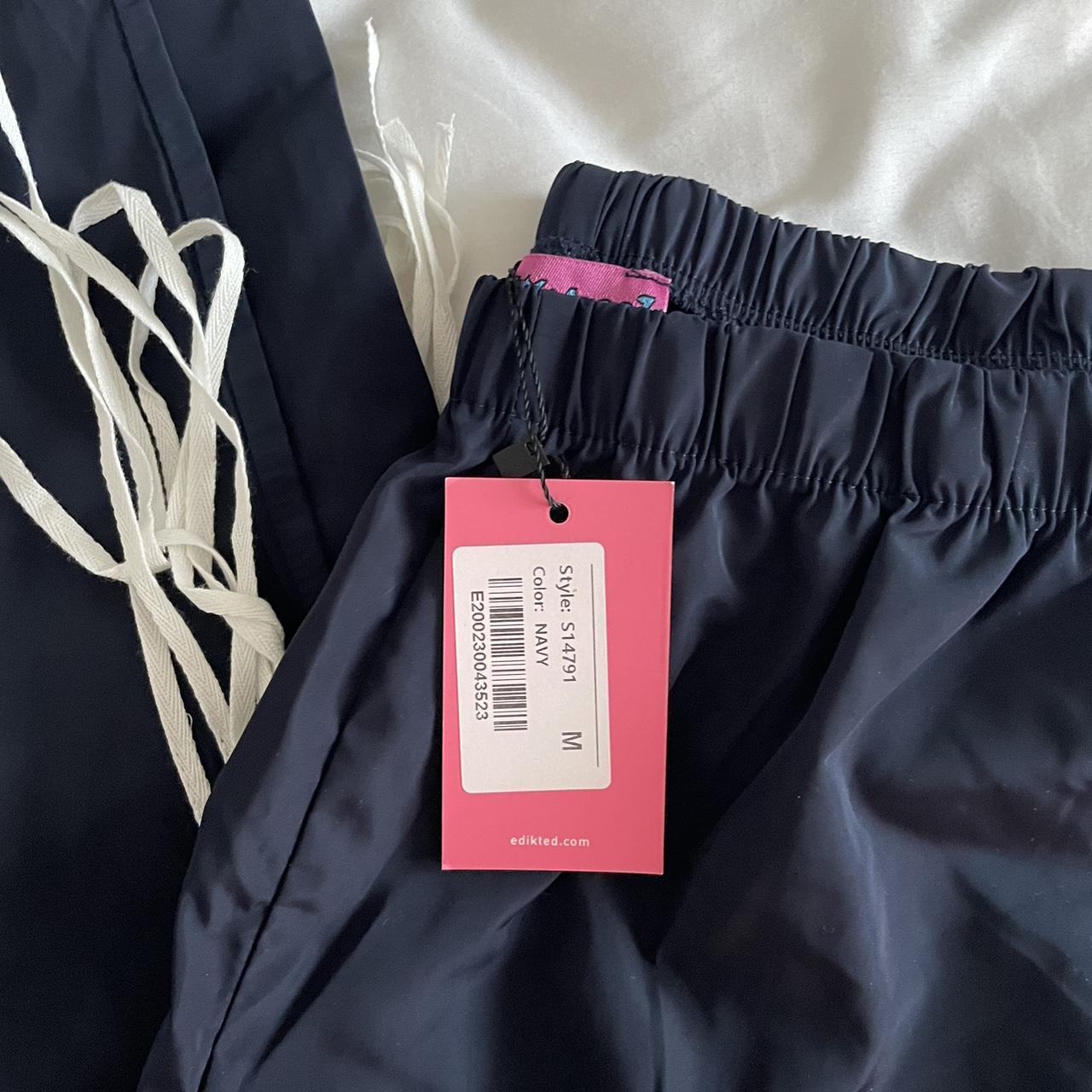 edikted remy blue ribbon track pants never worn w tag - Depop