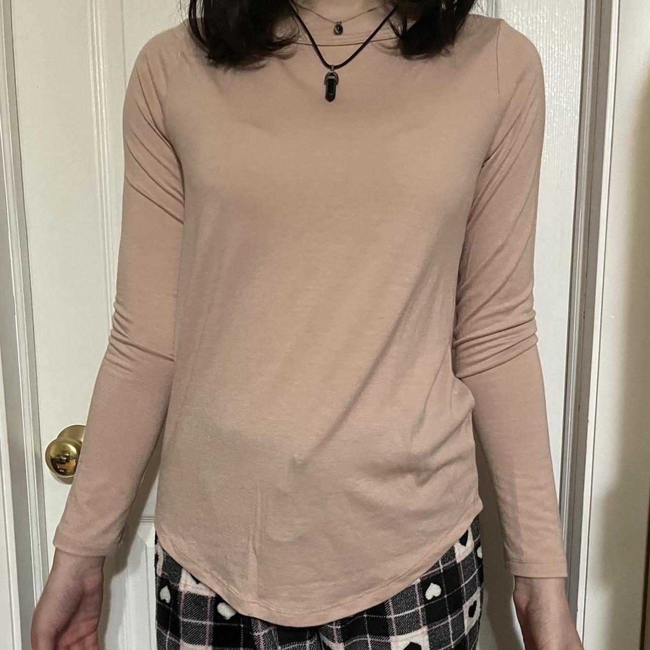 MUDD LIGHT DUSTY PINK SOFT LONG SLEEVE SHIRT SIZE S - Depop