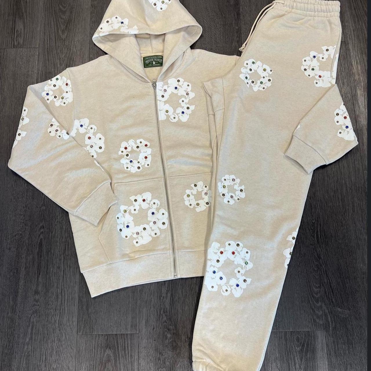 Denim tears rhinestone cotton wreath sweat... - Depop