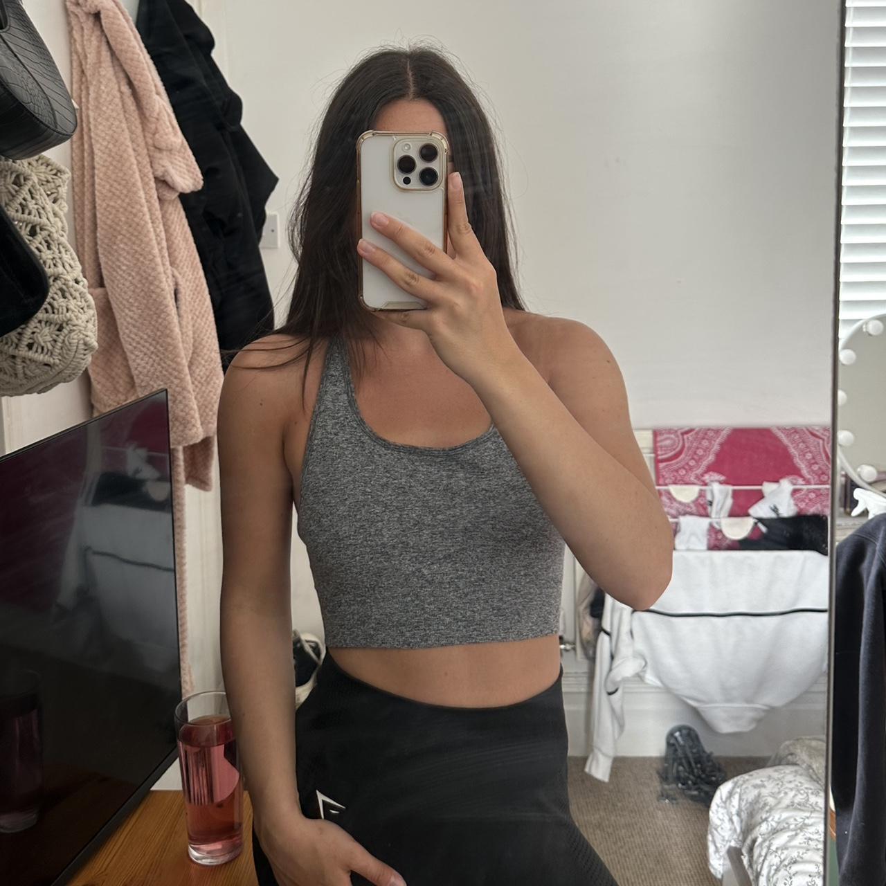 ASOS 4505 grey sports bra bralet - size medium -... - Depop