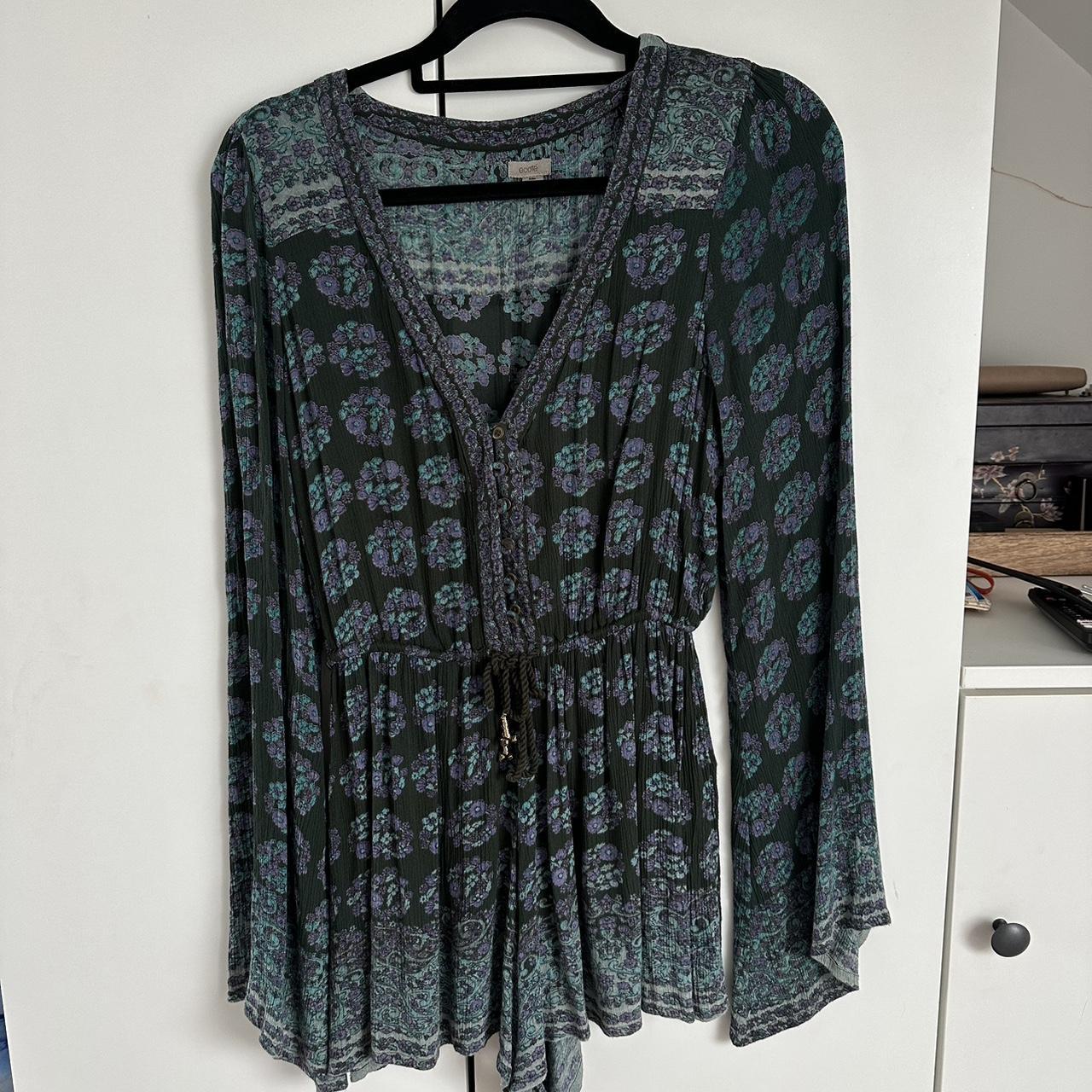 Urban Outfitter Ecote patterned boho playsuit -... - Depop