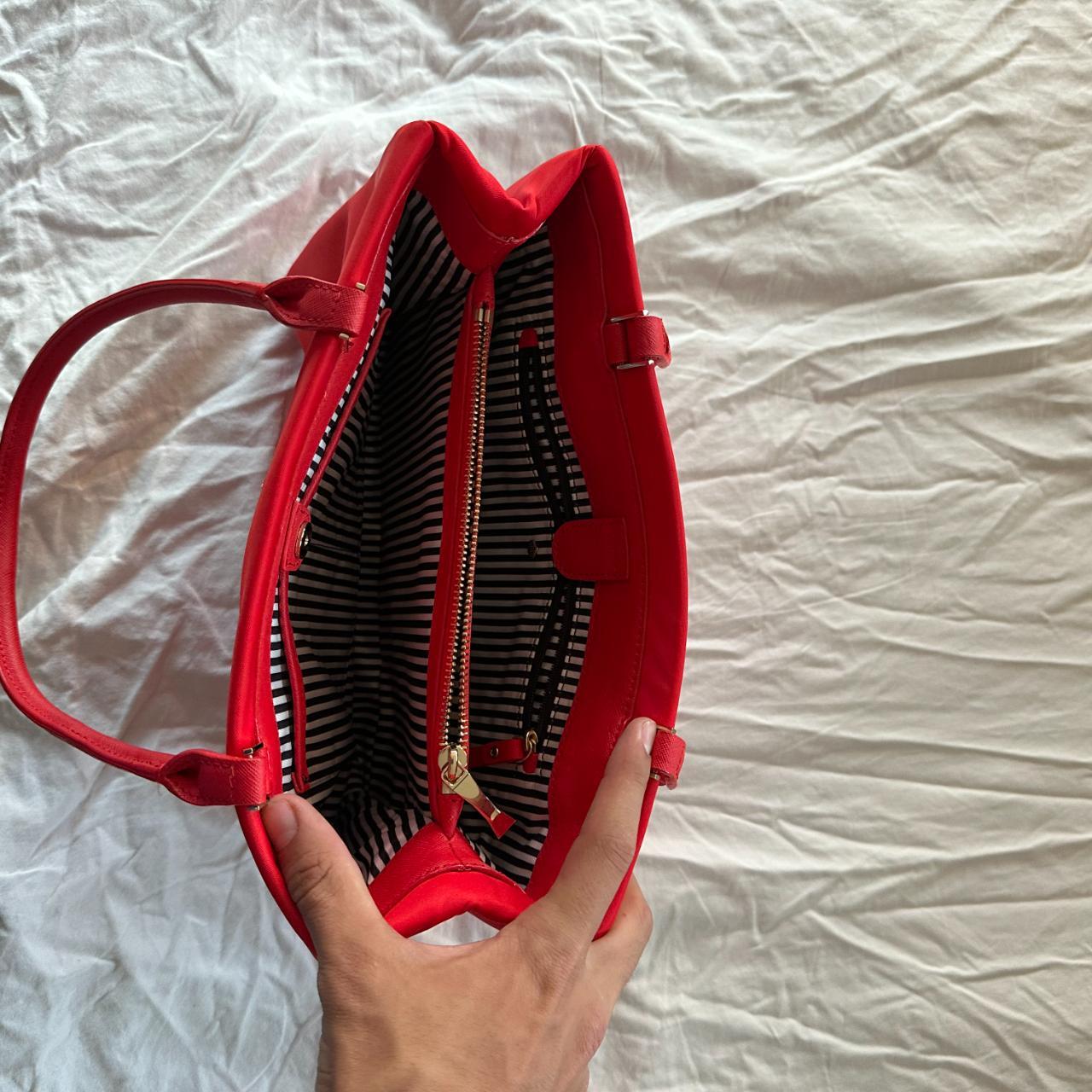 beautiful bright red kate spade bag-kind of a... - Depop
