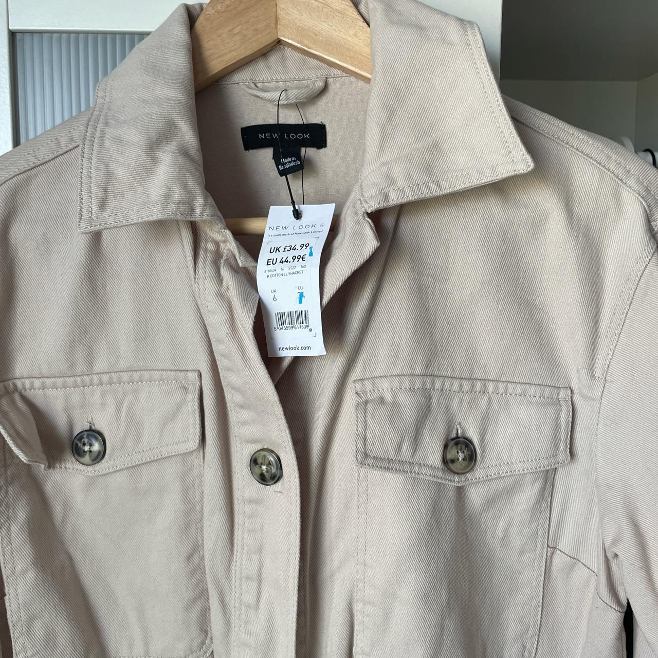 New look cream beige shacket size 6 new with tags... - Depop