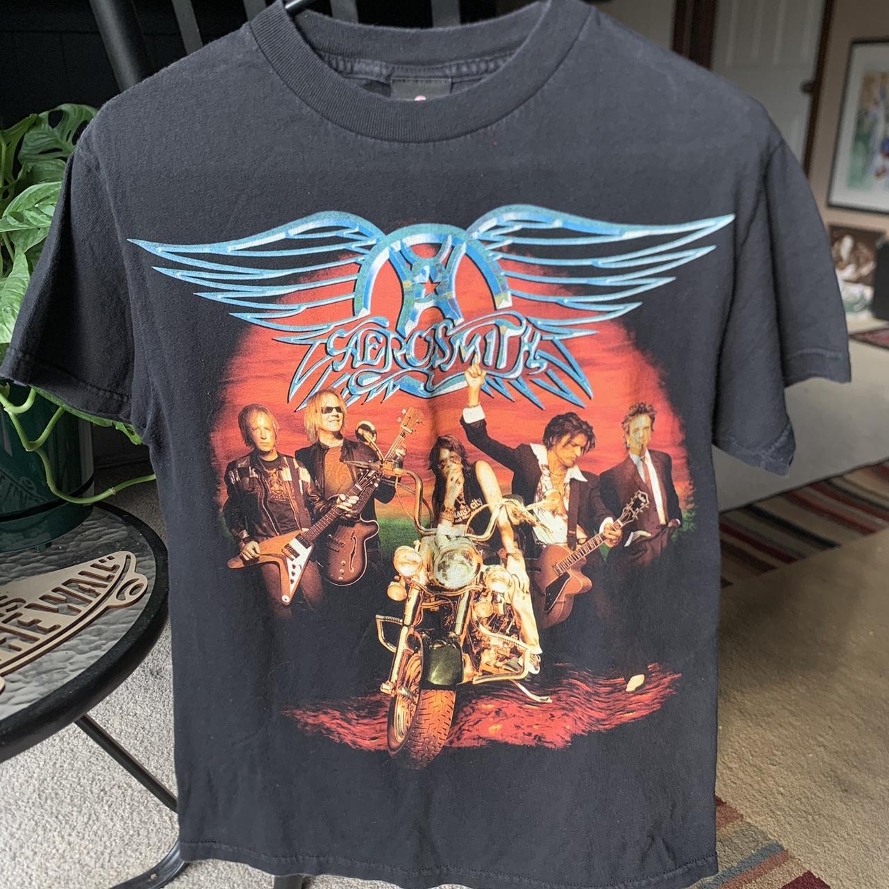 Vintage Aerosmith Winterland Tag Band Tee Size... - Depop