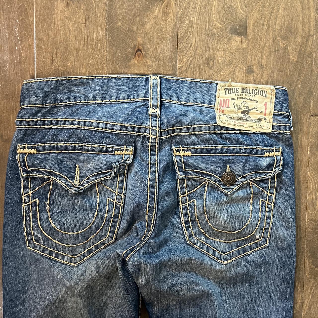 True Religion Men's Blue Jeans | Depop