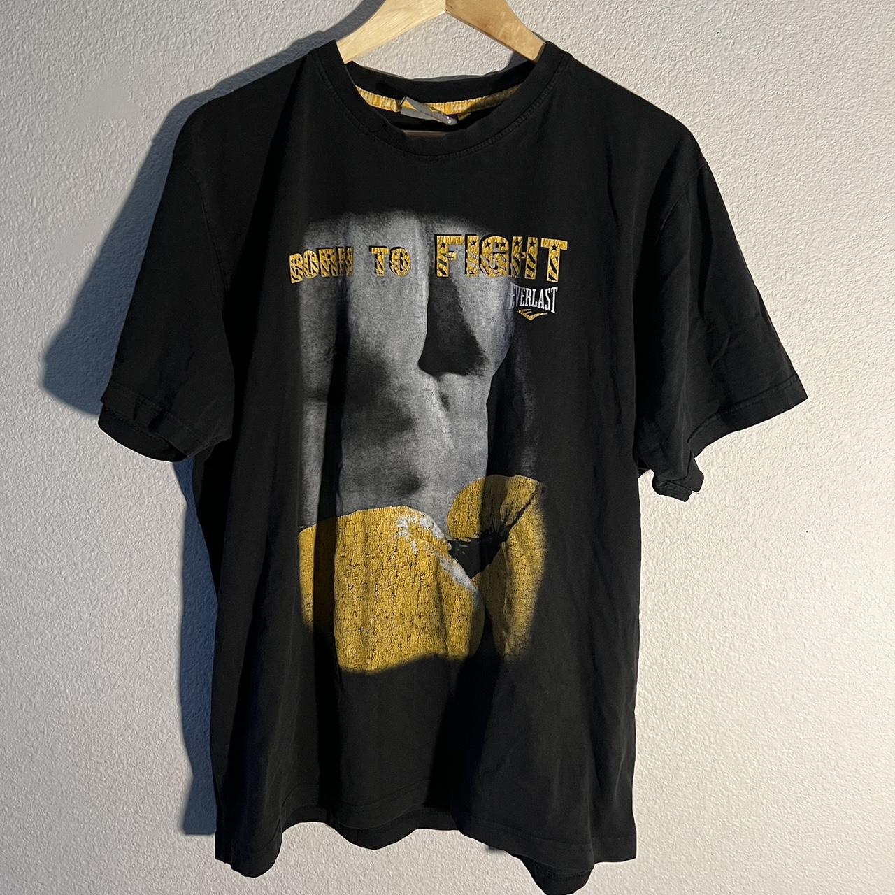 2000’s Everlast Boxing Born To Fight Tee Size: 2XL... - Depop