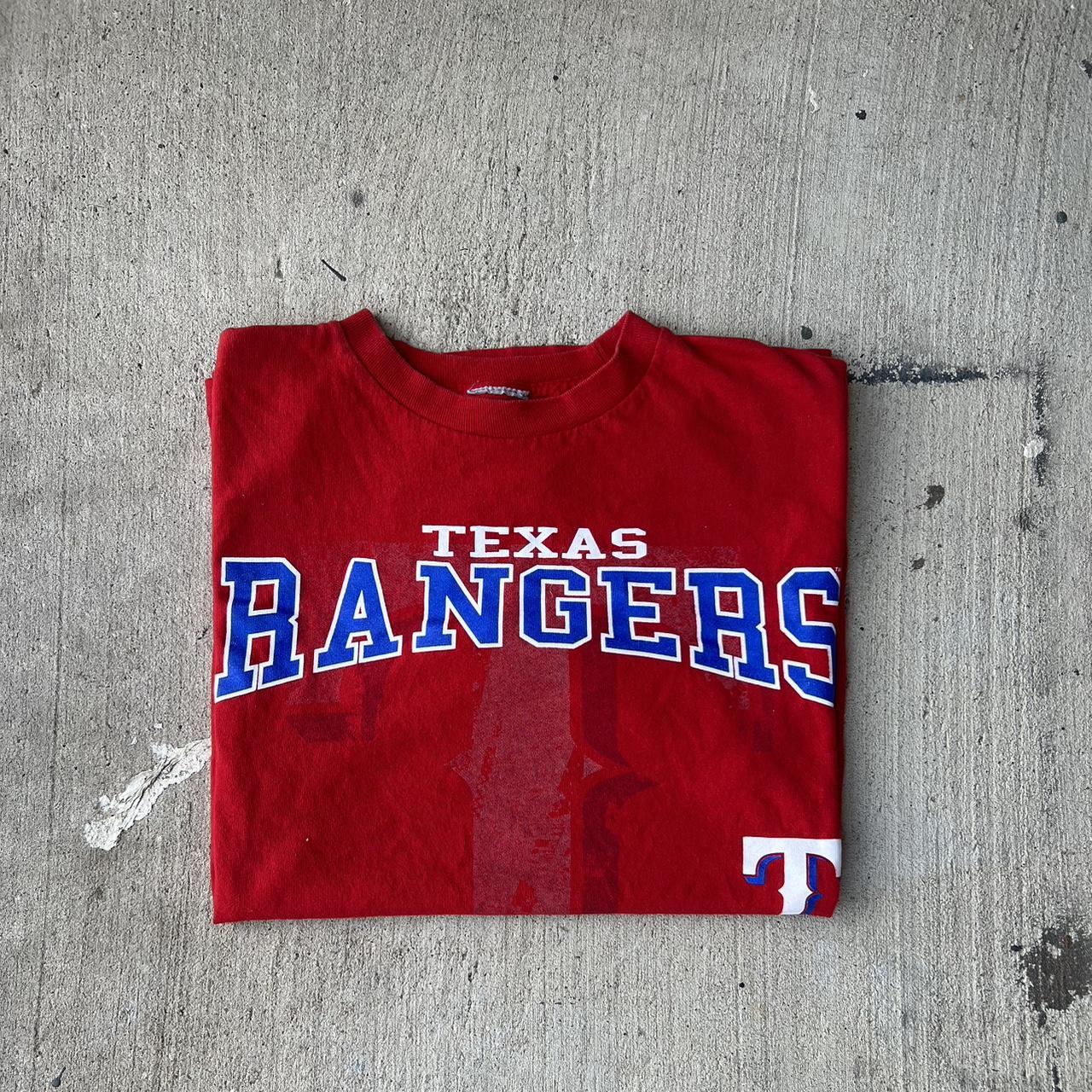 Vintage MLB Texas Rangers Territory Tee Tag Ripped... - Depop