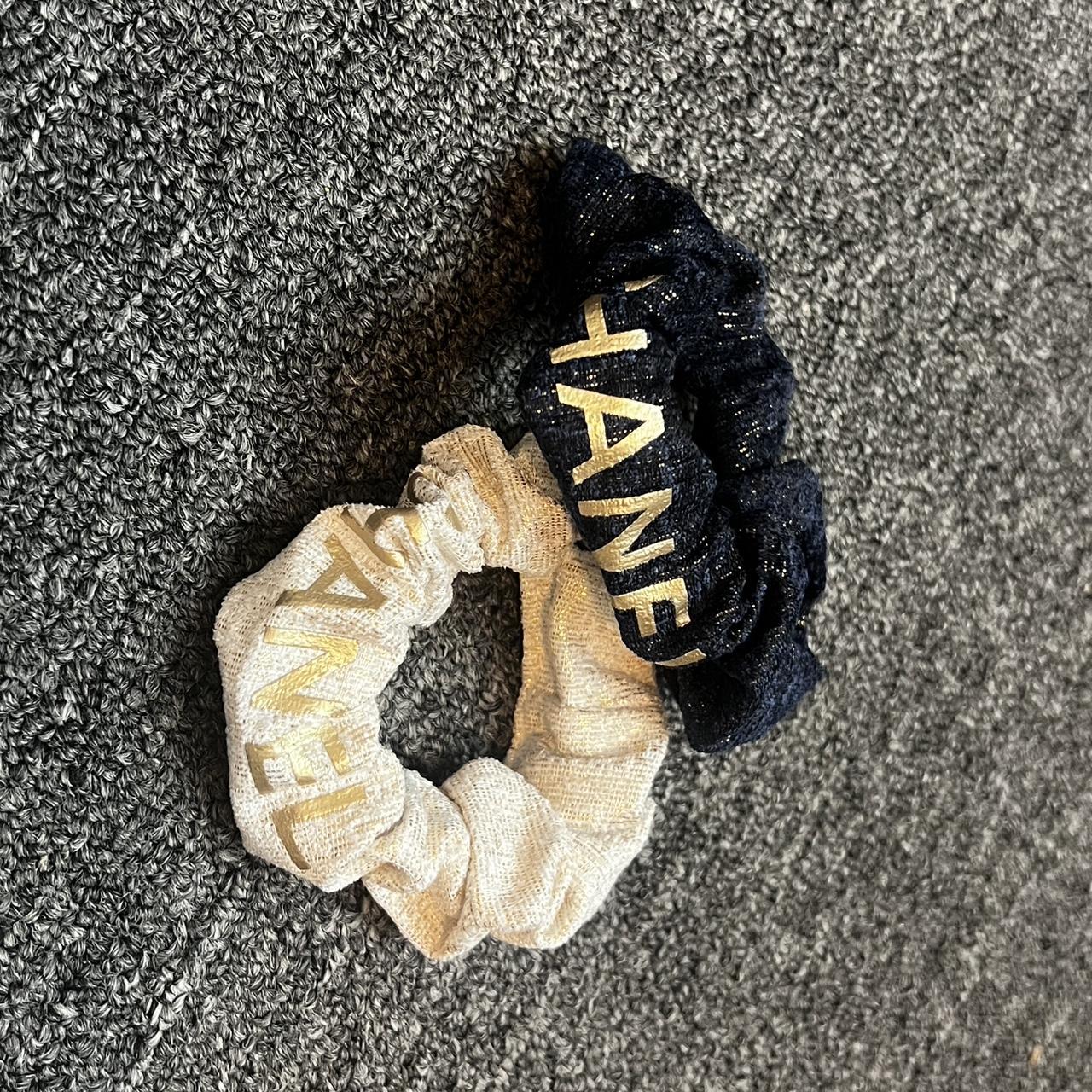 Chanel Christmas Limited Edition Scrunchies (White +... | Depop