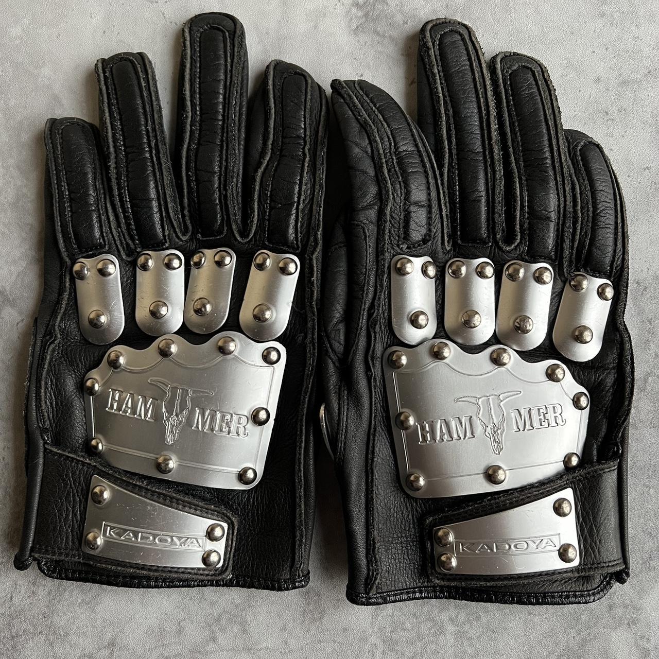 adoya Leather “Hammer” Armour Studded... - Depop