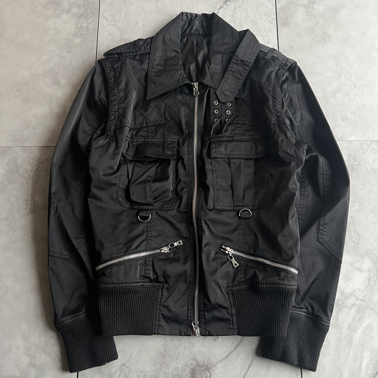 Semantic Design Quilted Horizontal Zipper Bomber... | Depop
