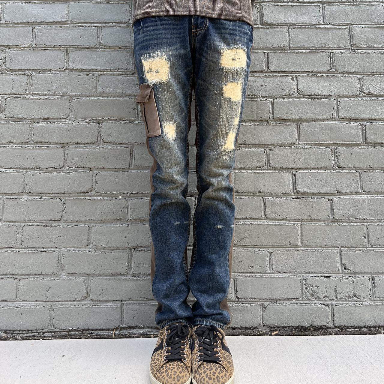 Cook Jeans Studded Hybrid Cargo Pocket Crash... | Depop