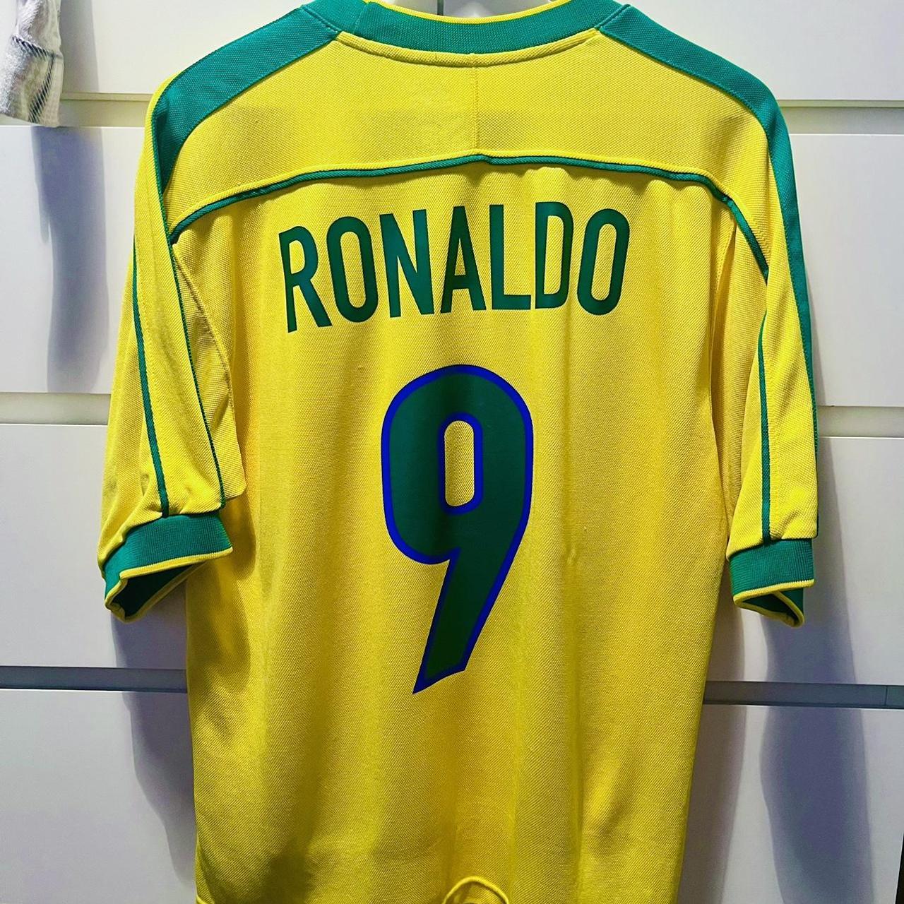 🟡🟢 Authentic Brazil National Team 1998 Nike Home Kit... - Depop