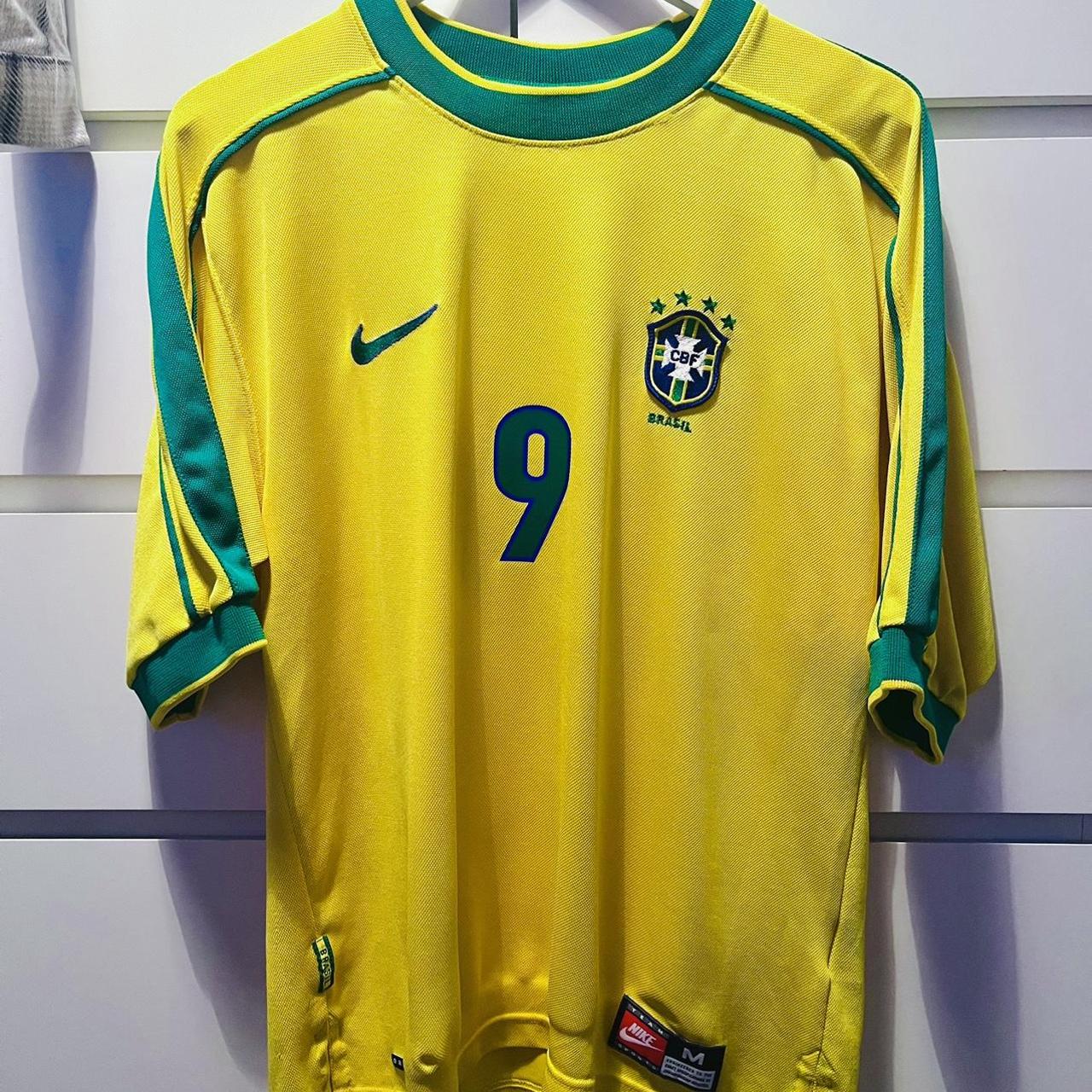 🟡🟢 Authentic Brazil National Team 1998 Nike Home Kit... - Depop