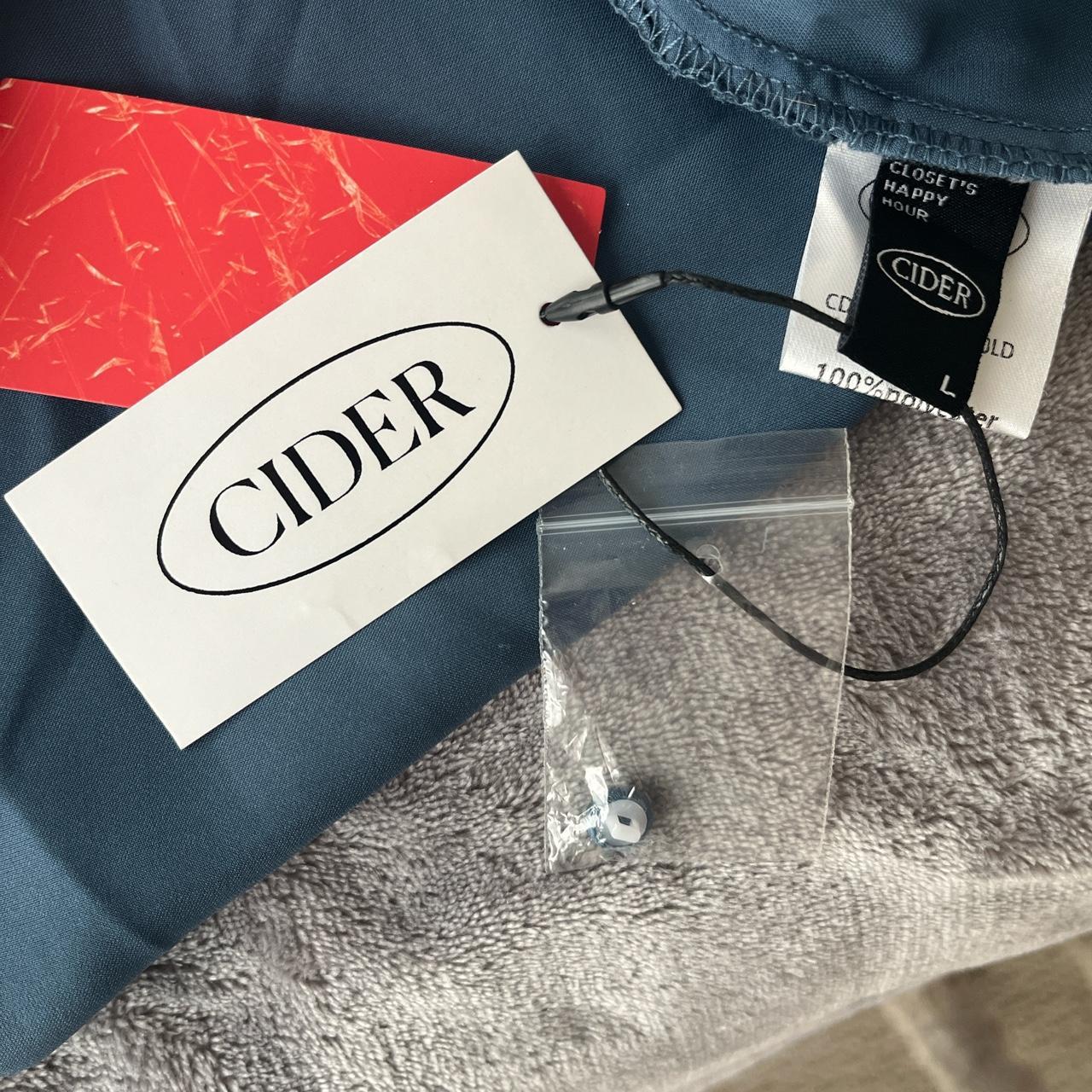 Cider Blue Dress with extra button, never worn.... - Depop