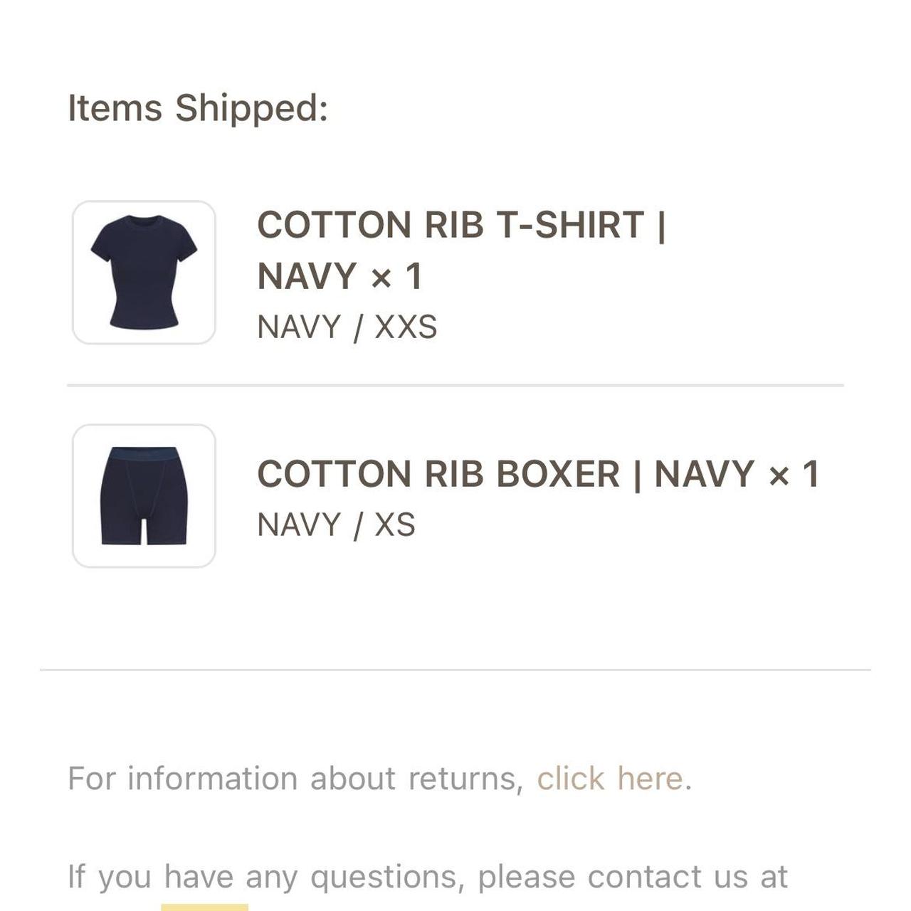 limited edition navy skims cotton rib set... - Depop