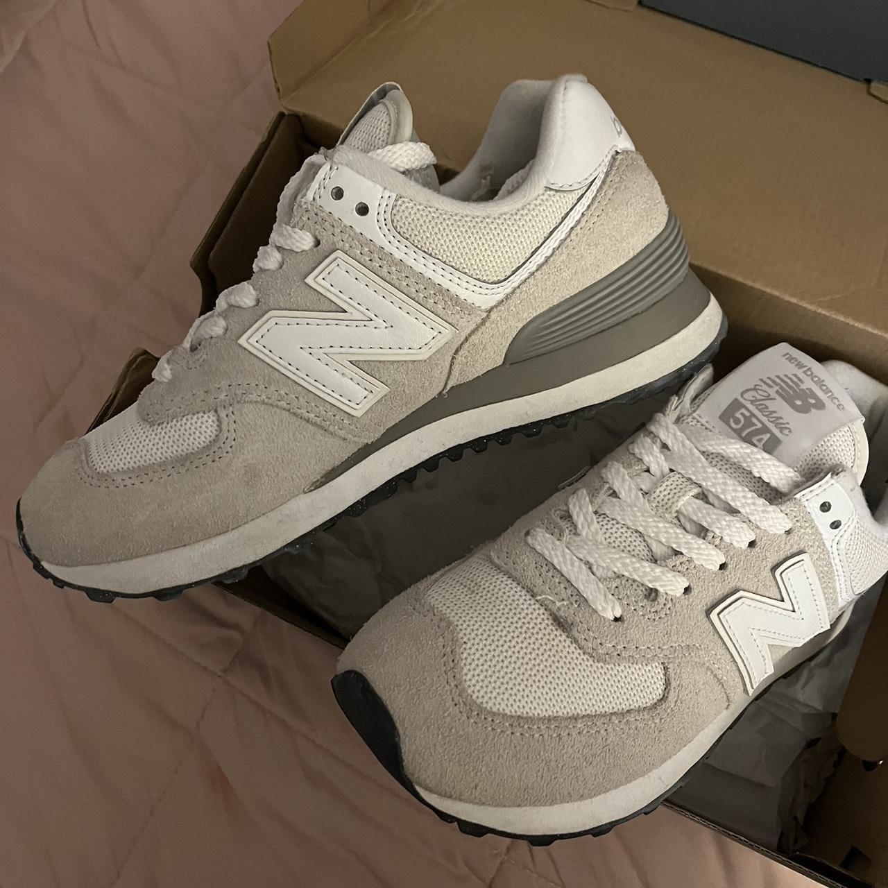 new balance 574 core women’s size 5 for girls with... - Depop