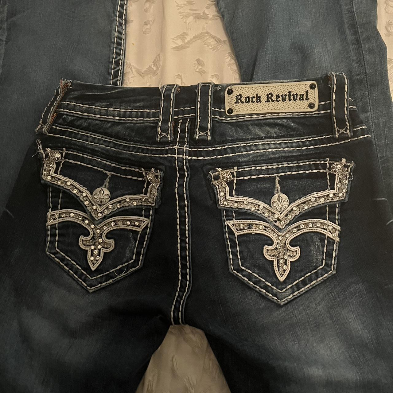 low rise rock rival jeans bootcut size 25 FREE ... - Depop