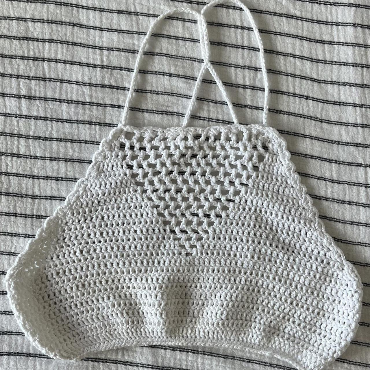 White crochet top from Barcelona Never worn,... - Depop