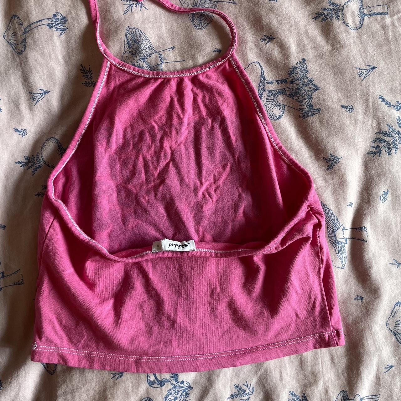 Pink trust your intuition halter top in size small... - Depop