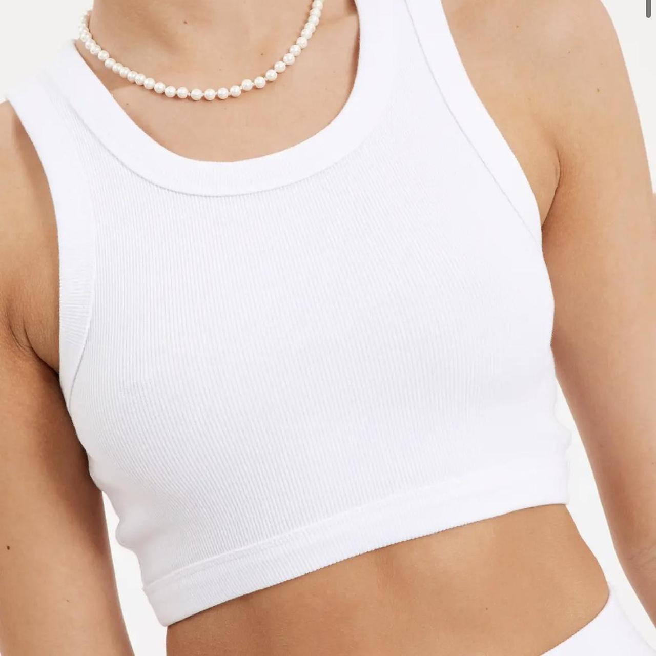 Size M glassons ribbed tank worn once - Depop