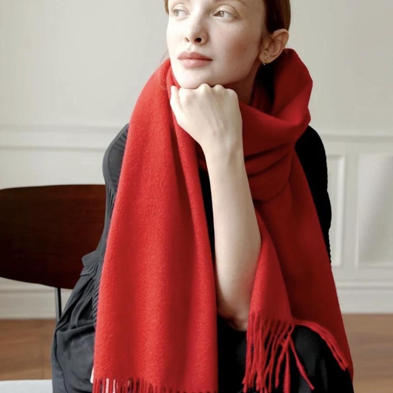 Large red scarf from H&M it’s very soft - Depop