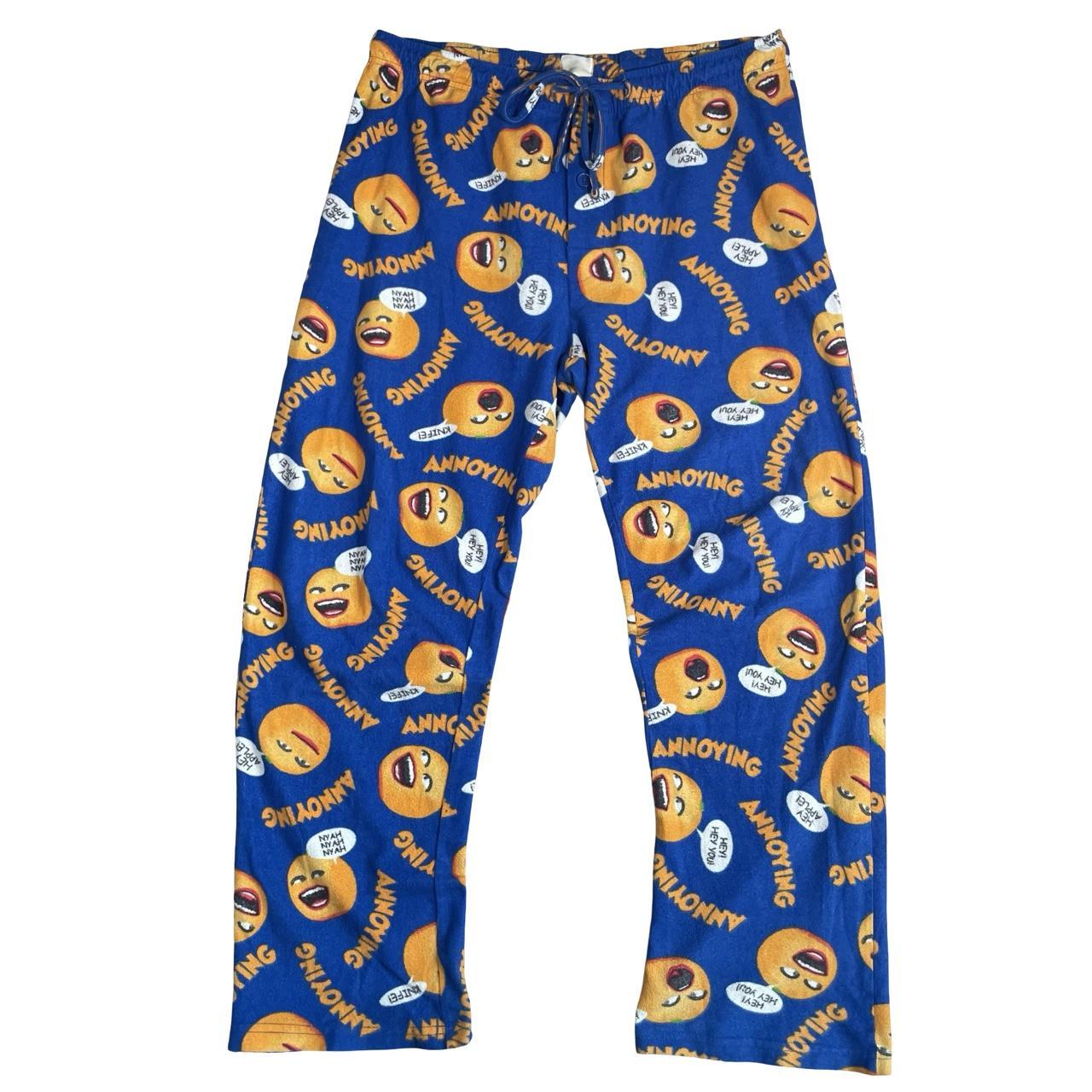 Blue annoying orange sleep pants Fits like a medium... | Depop