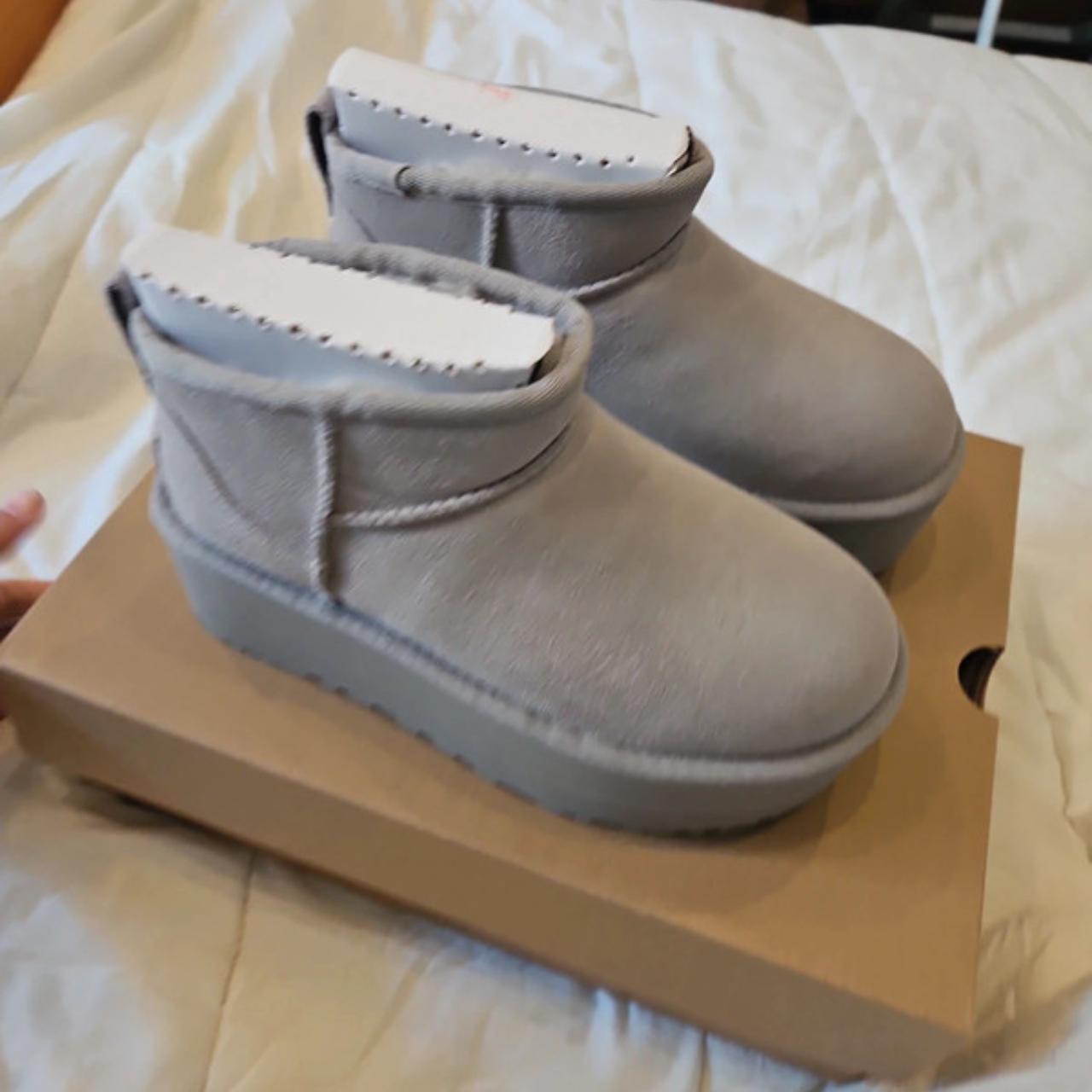 Ugg classic ultra mini platform grey Size 36 👟 Model... - Depop
