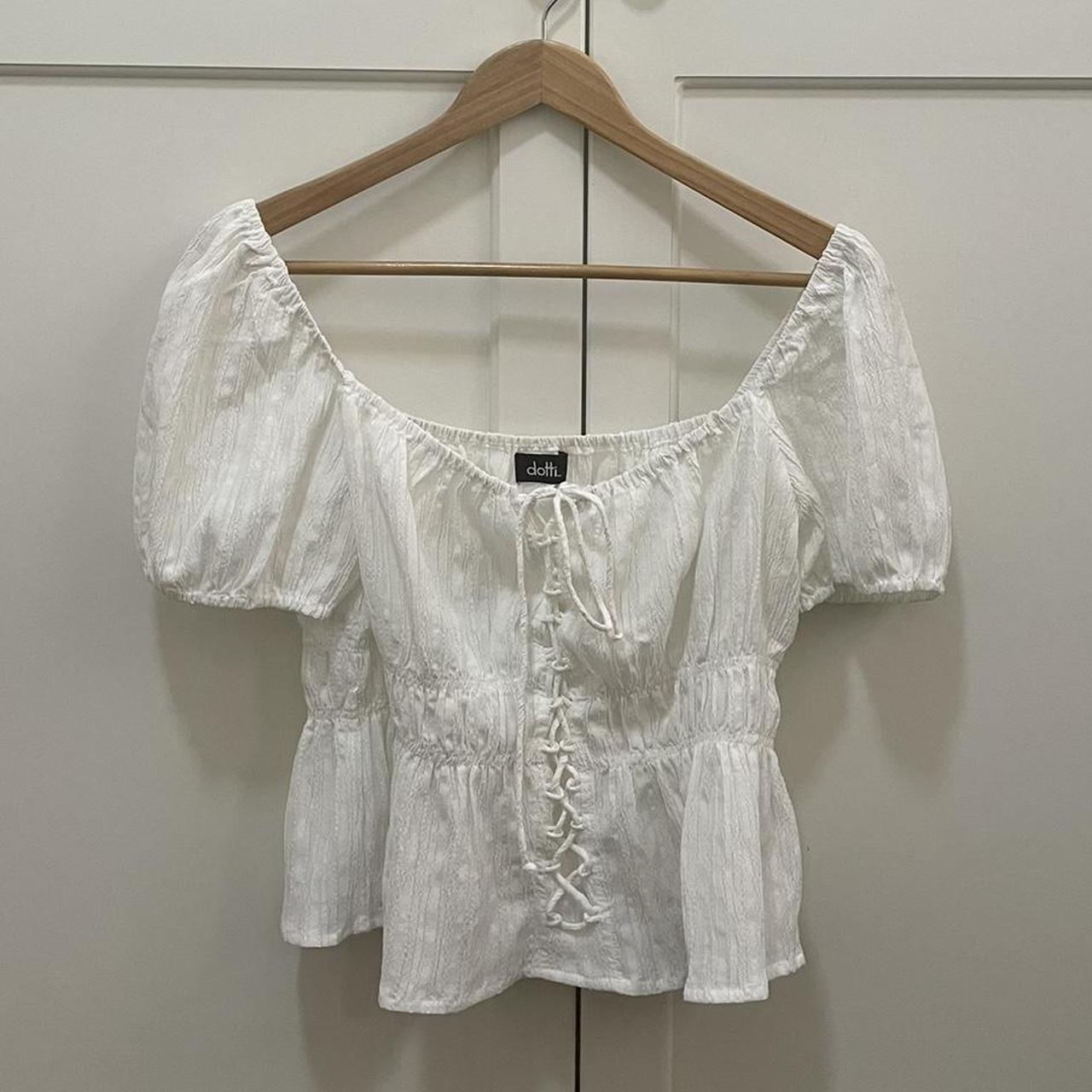 DOTTI white top 🤍 Size AU 10 In perfect condition... - Depop