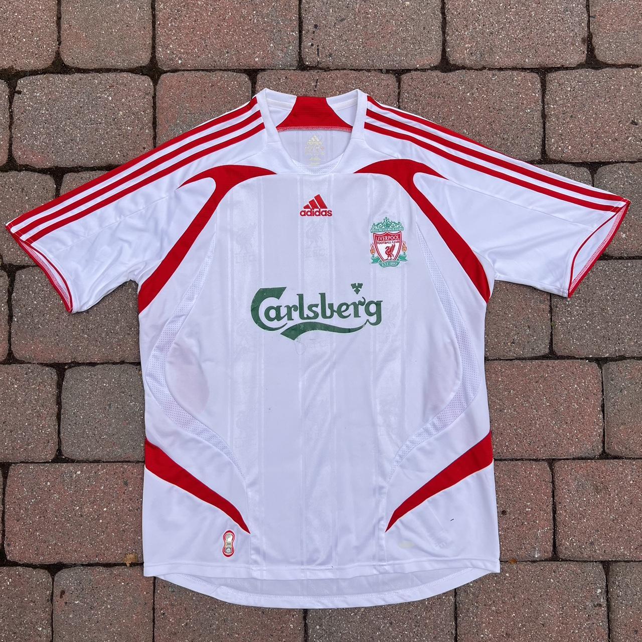 Liverpool 2007-08 Original Away Shirt Soccer Kit! -... - Depop