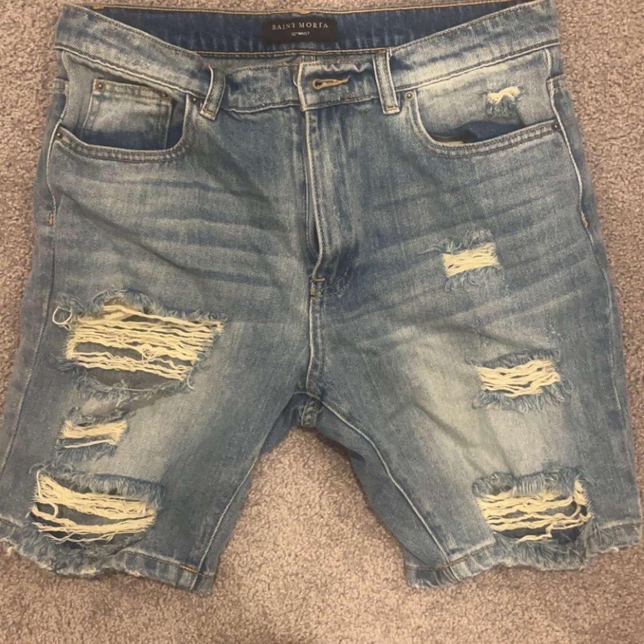 Saint Morta distressed jorts #jorts #saintmorta... - Depop