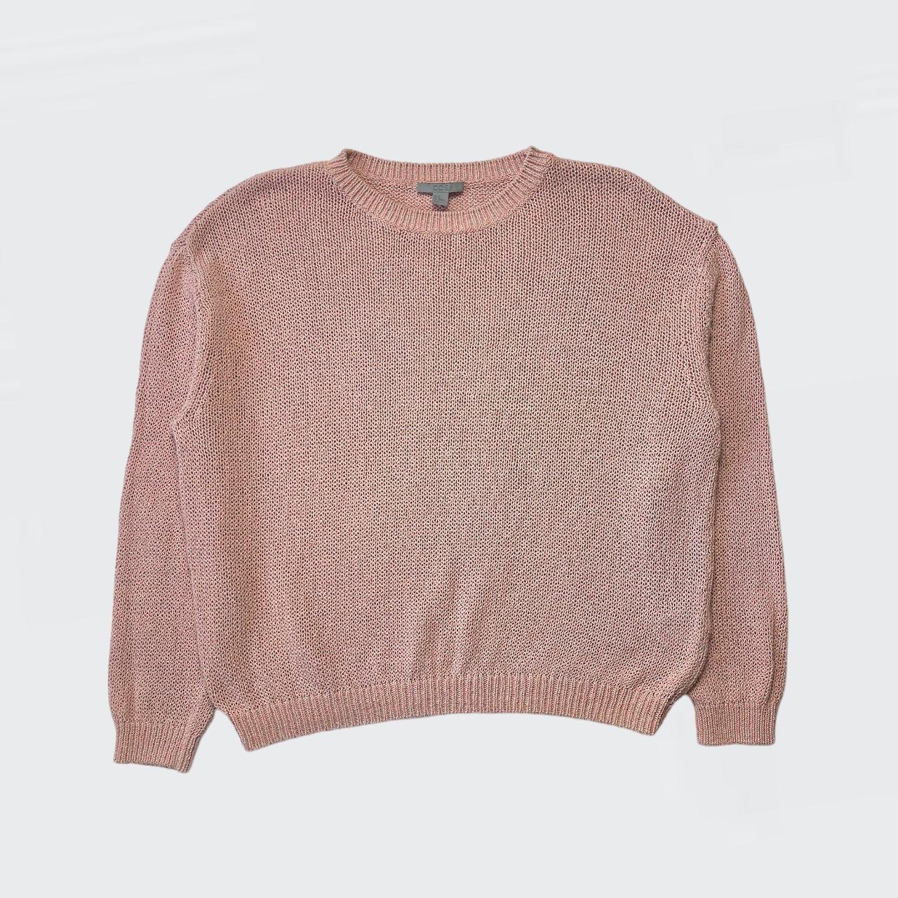 COS Waffle Knit Jumper - Size M • Pink • Roundneck... - Depop
