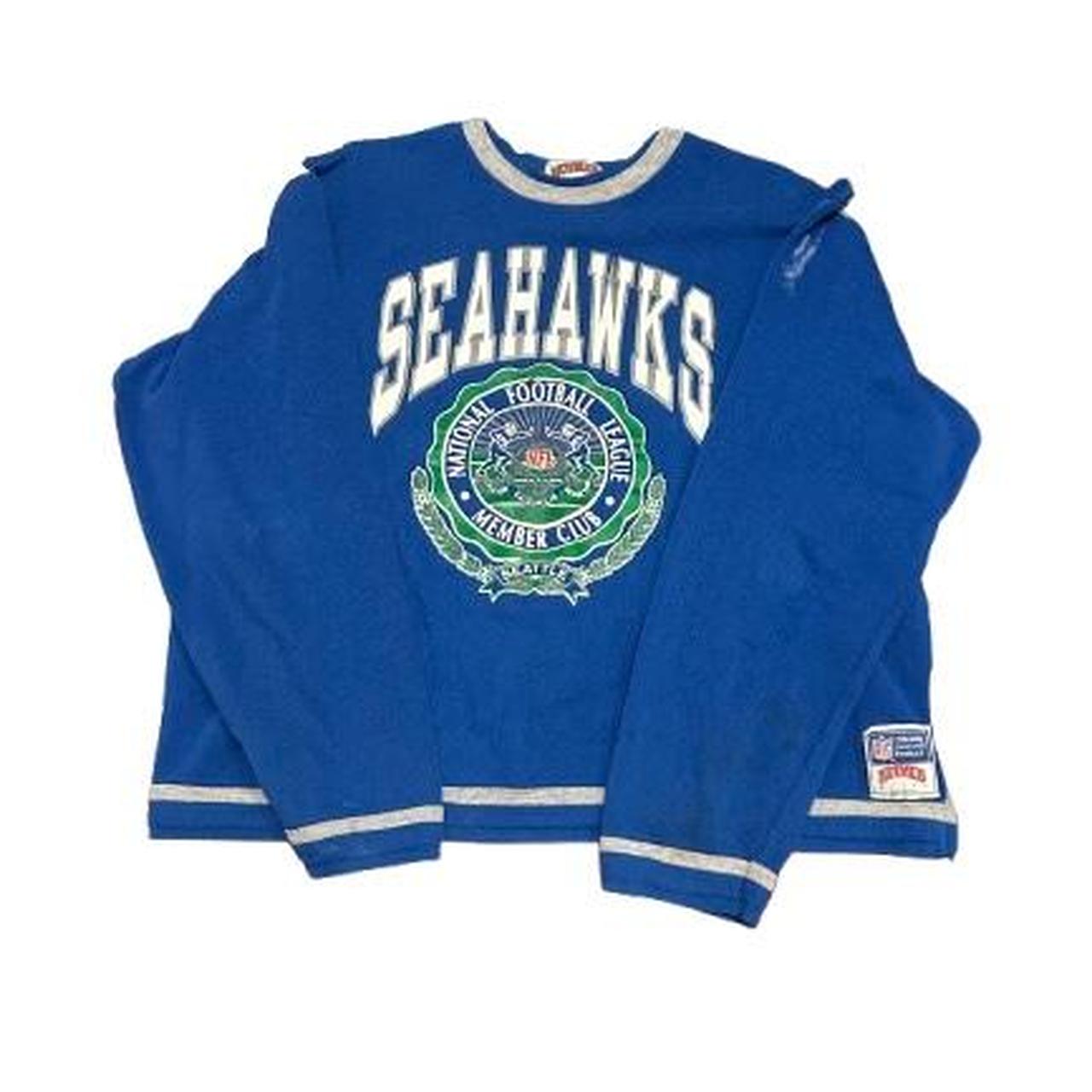 Vintage 80s/90s Seahawks sweater, two tone color.... - Depop
