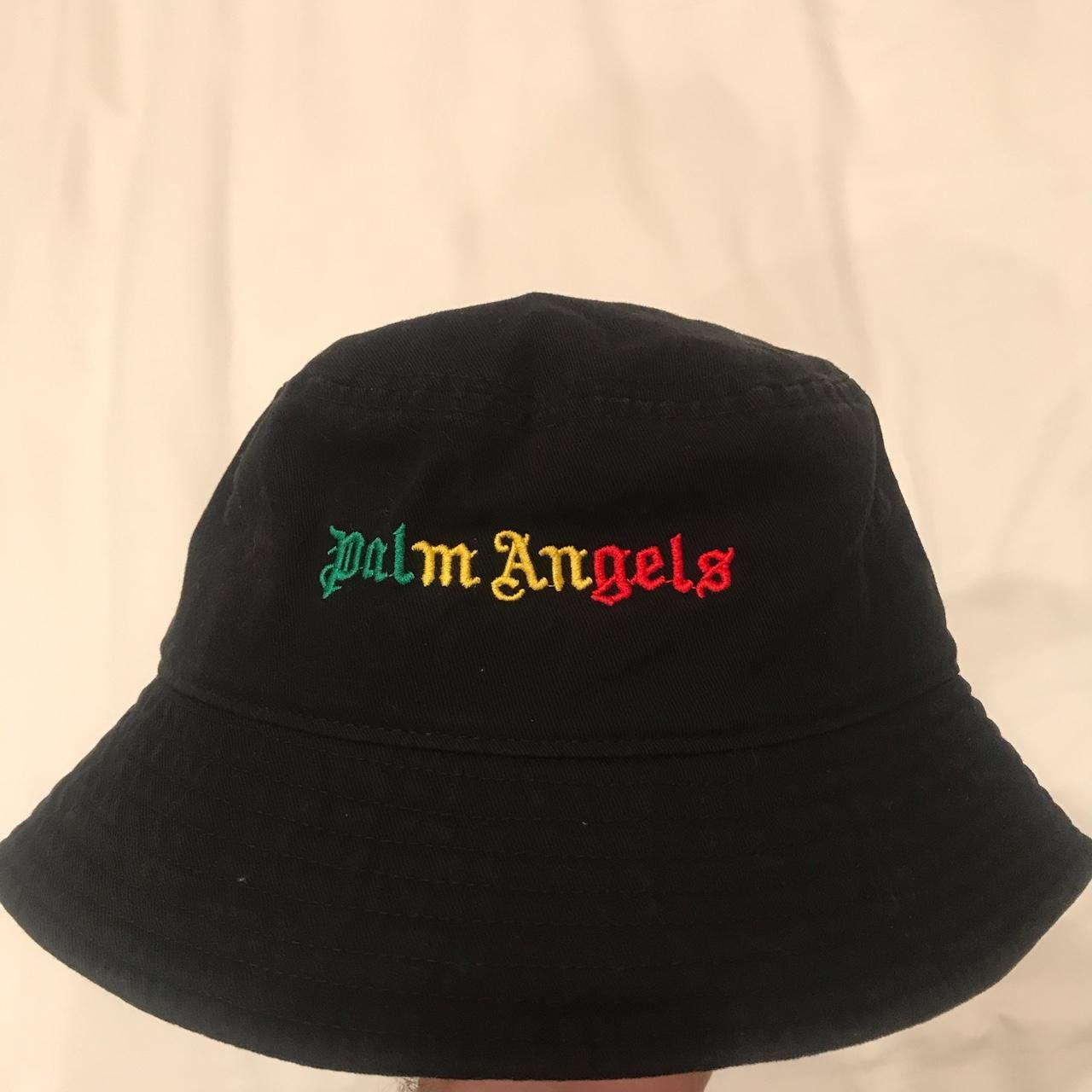 Black Palm angels bucket hat. Barely worn once, like... - Depop