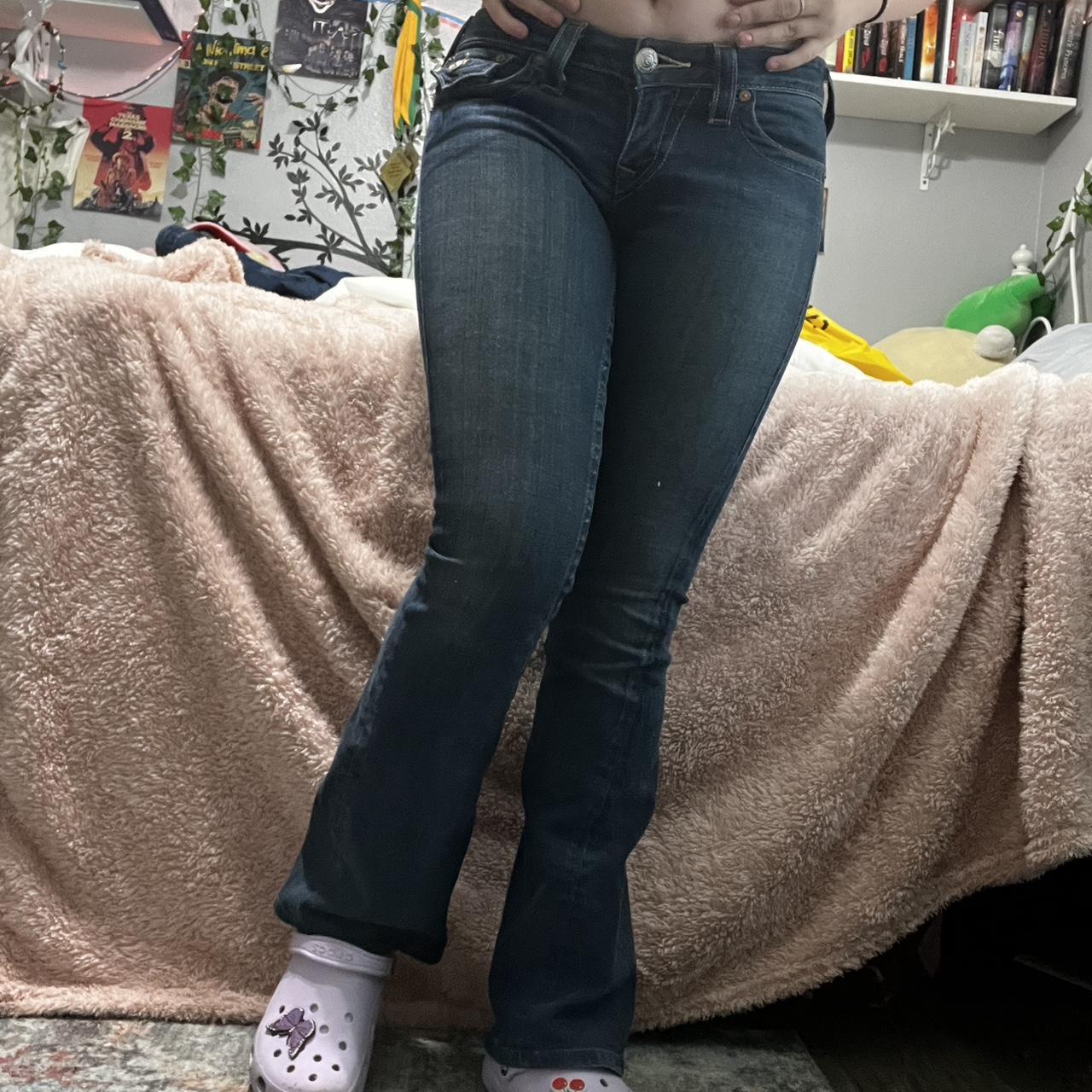 True religion low rise flare leg jeans Size 27 So... - Depop