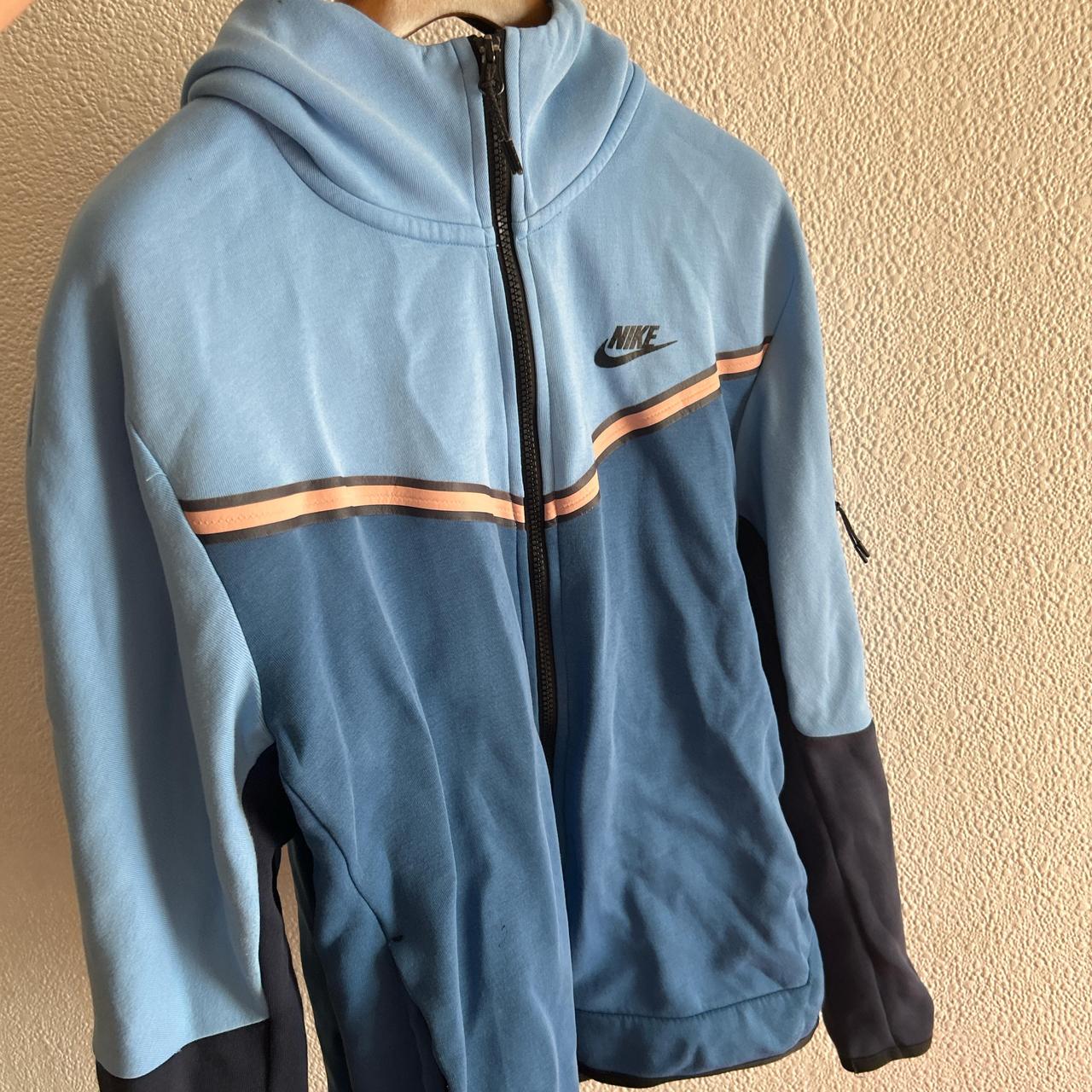 Size L Nike tech top mix colours of blue Prices... - Depop