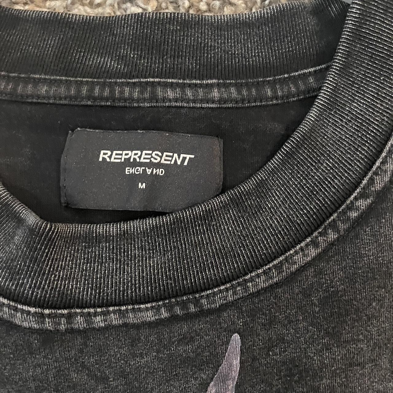 Represent Oversized Washed Black Hound Shirt - Depop