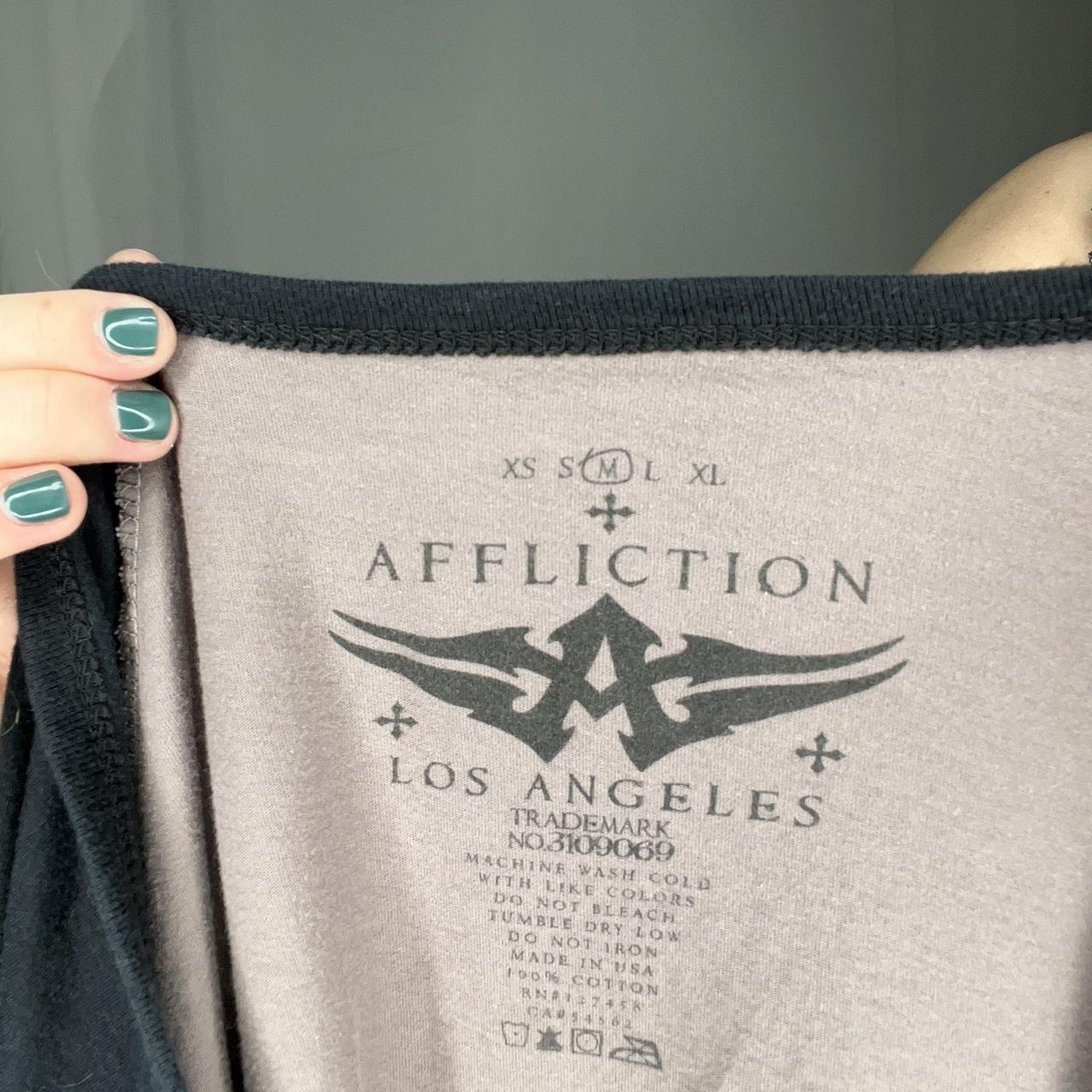 AFFLICTION FALLEN ANGEL TEE 🦇 worn- like new ⋆ ⋅ ⋅... - Depop