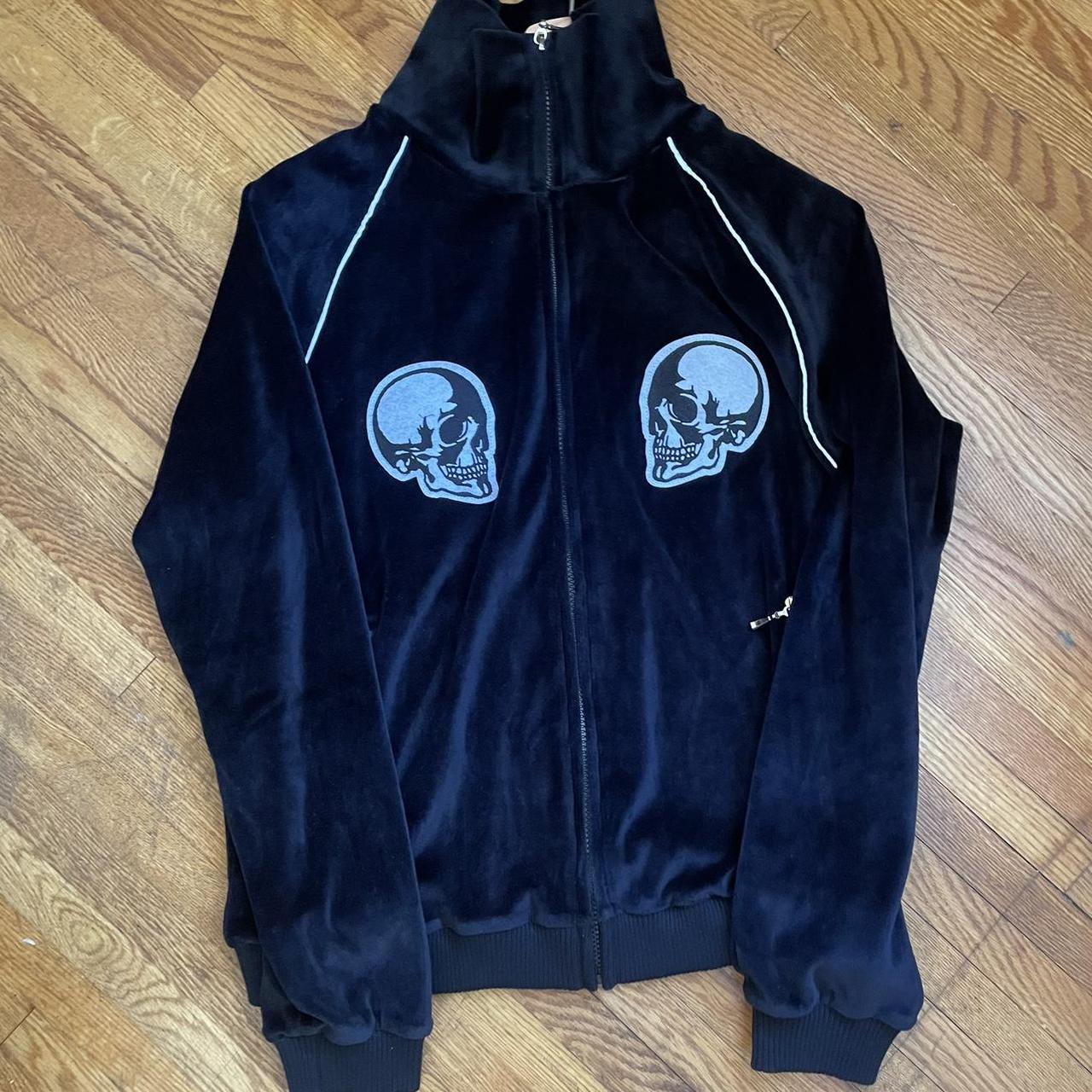 Number (n)ine double skull velour track jacket -... - Depop